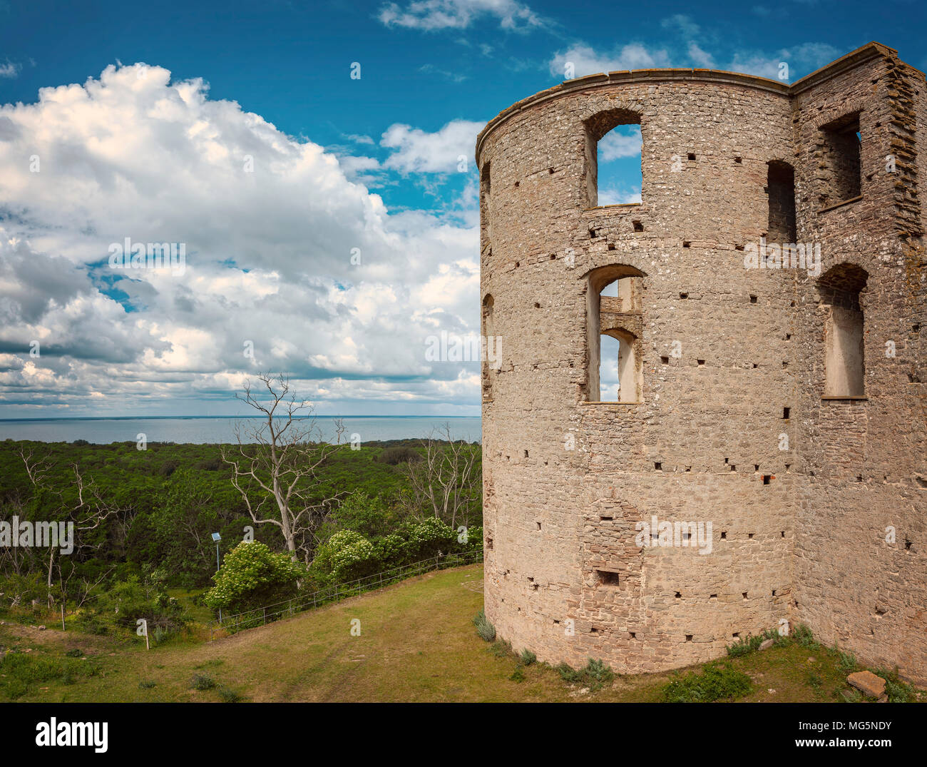 Borgholm fort ruin on Oland, Sweden Stock Photo - Alamy