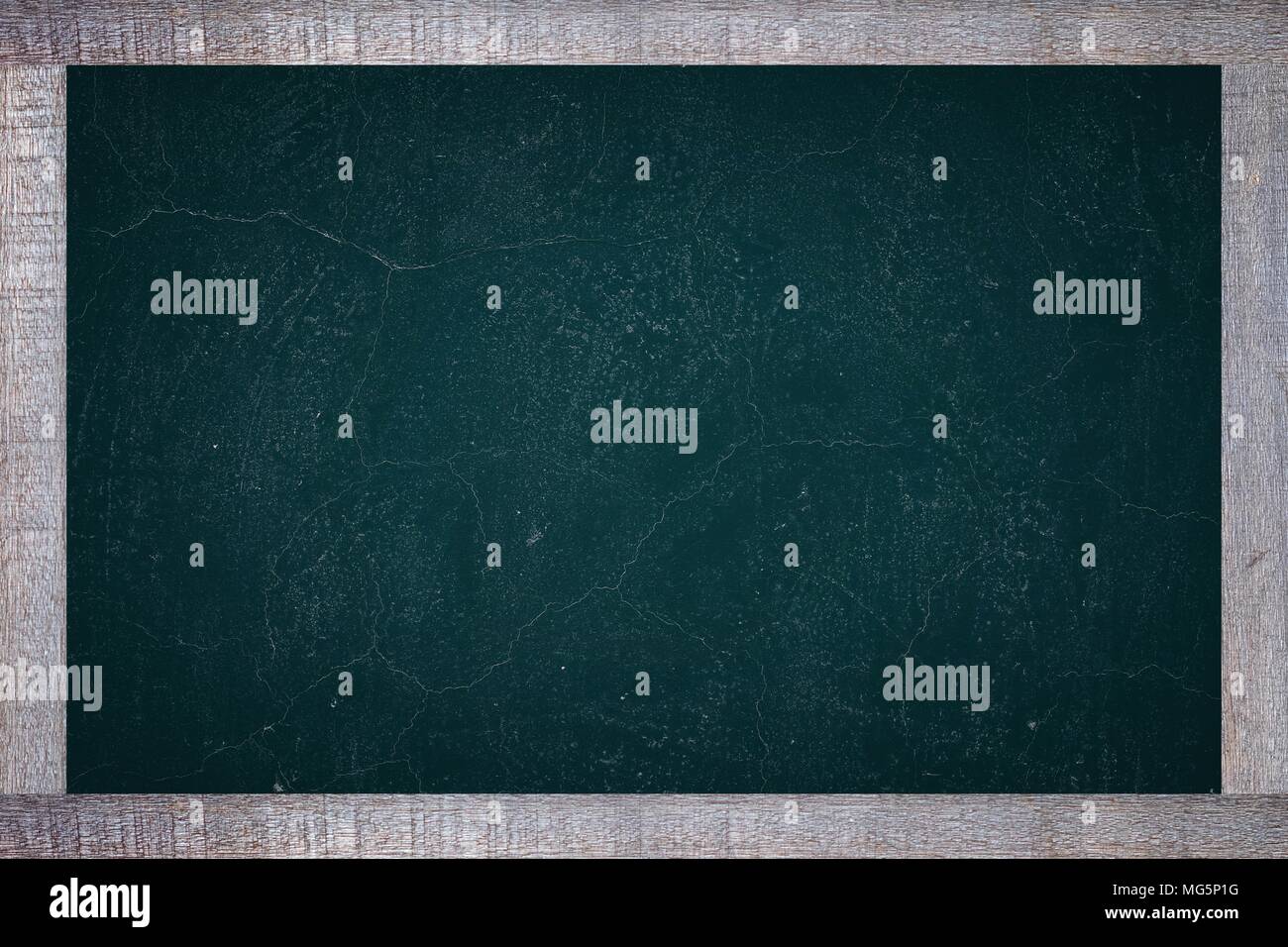 Chalkboard Background with Wooden Frame Stock Photo - Alamy
