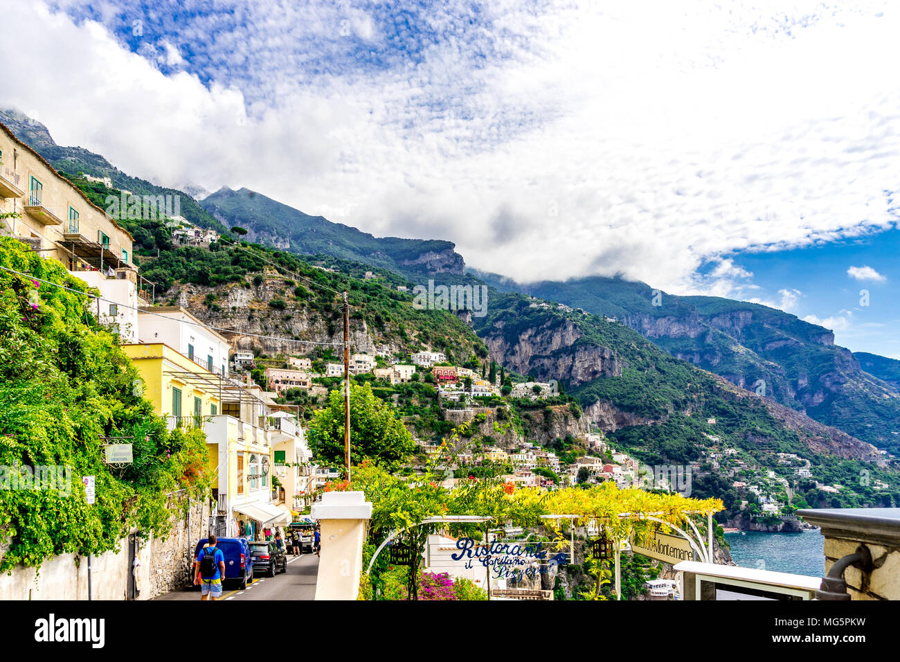 The sights of Positano in Italy Stock Photo - Alamy