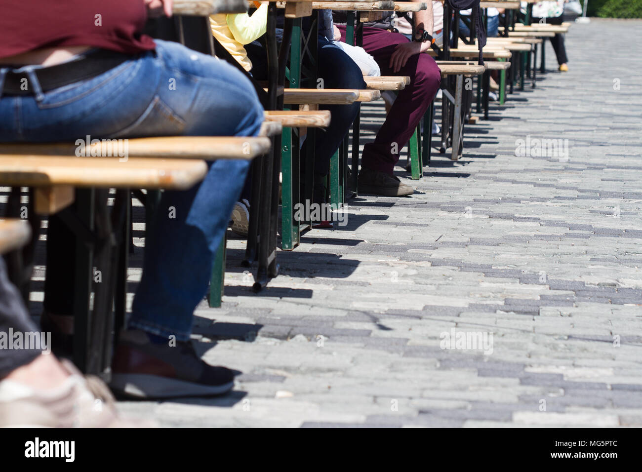 Bench terrace hi-res stock photography and images - Alamy