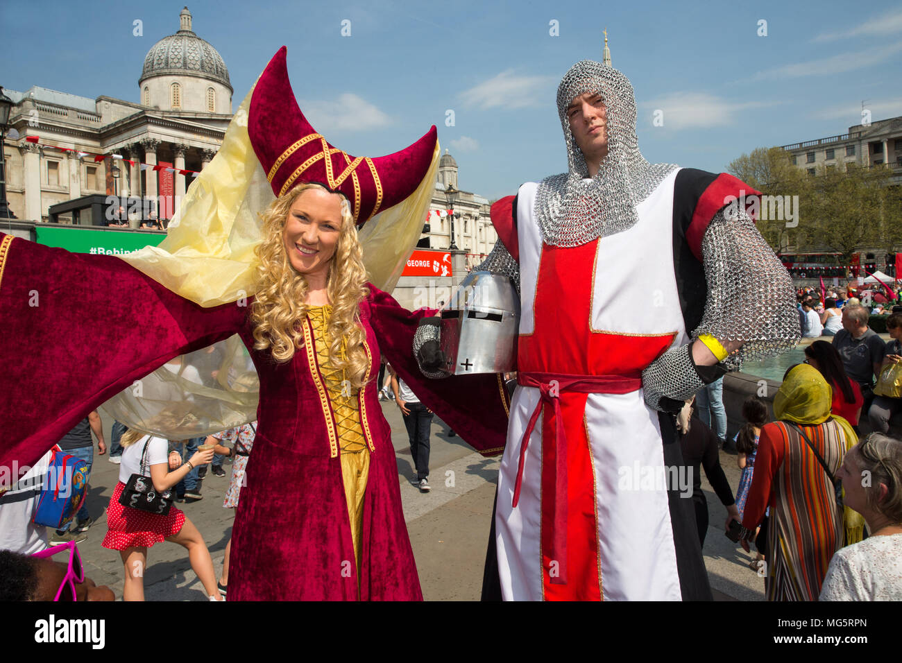 Celebrations in Trafalgar Square for 'The Feast of St George ...