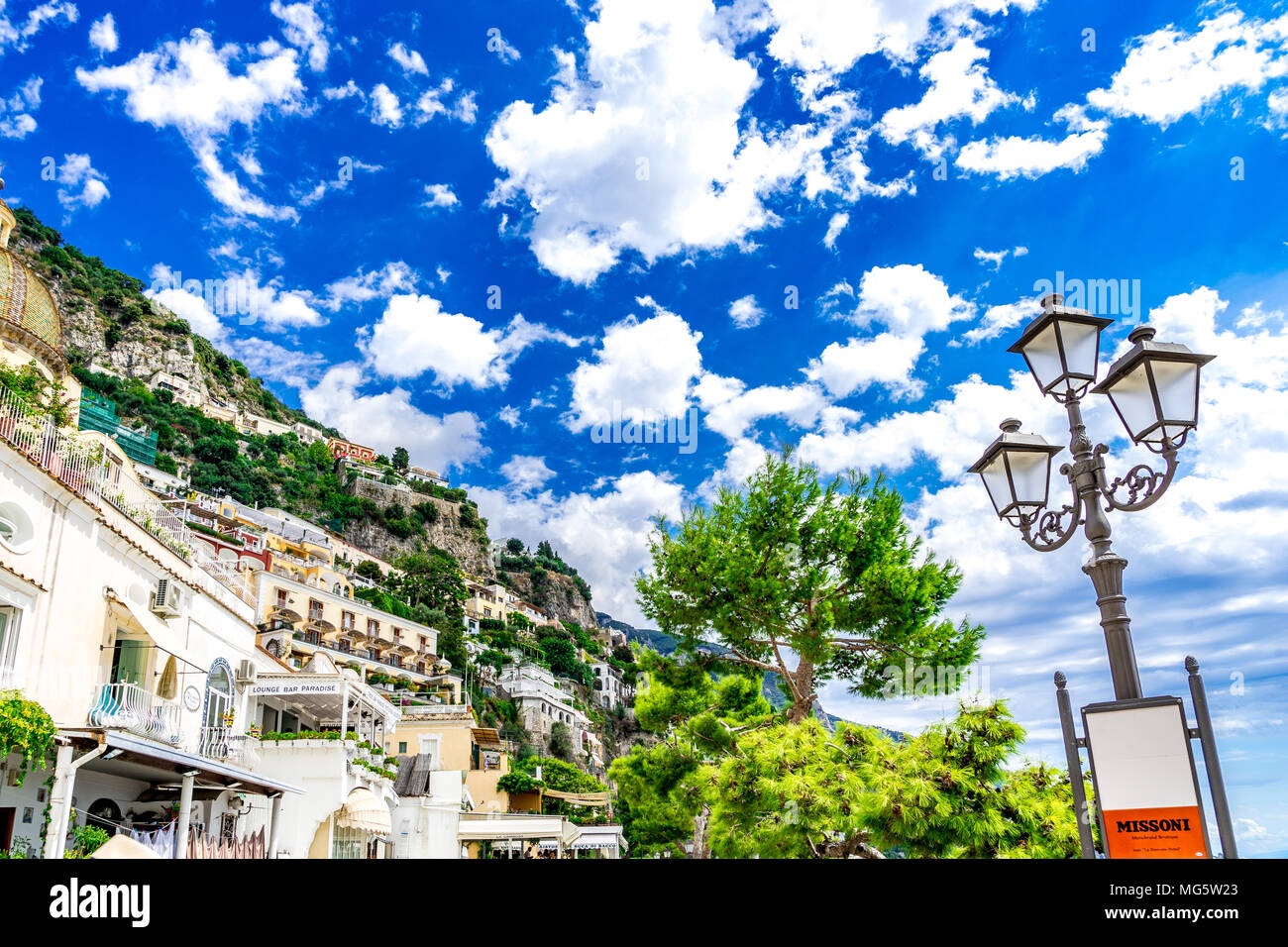 The sights of Positano in Italy Stock Photo - Alamy
