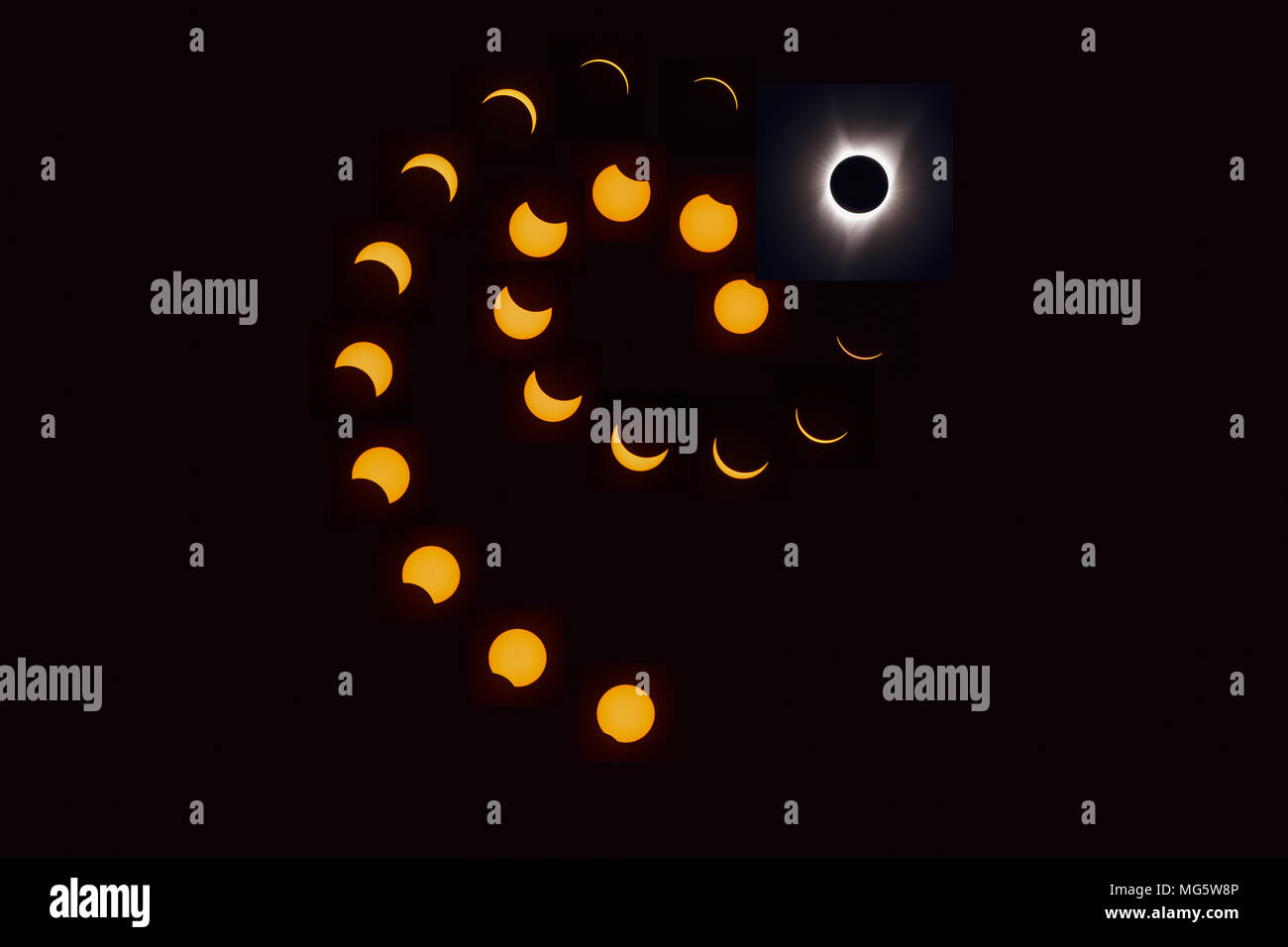 Total solar eclipse 2017, Oregon, Madras, Summer Stock Photo - Alamy