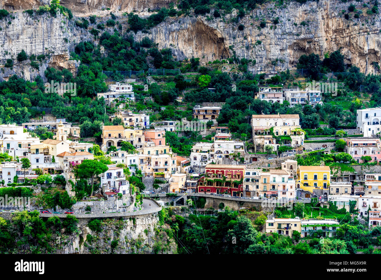 The sights of Positano in Italy Stock Photo - Alamy