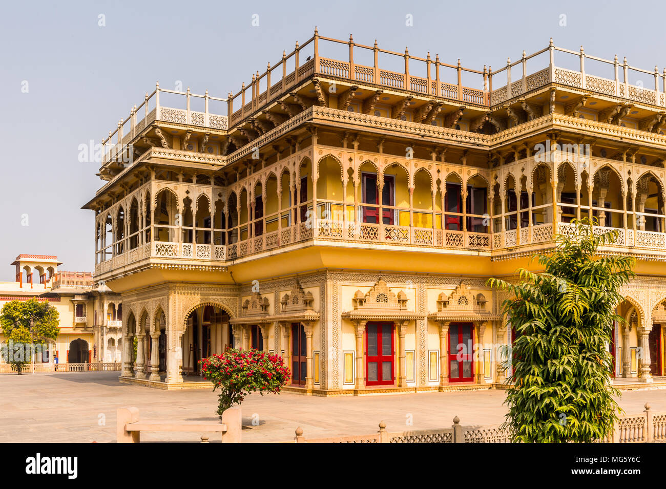 Mubarak Mahal at the City Palace, a palace complex in Jaipur, Rajasthan ...