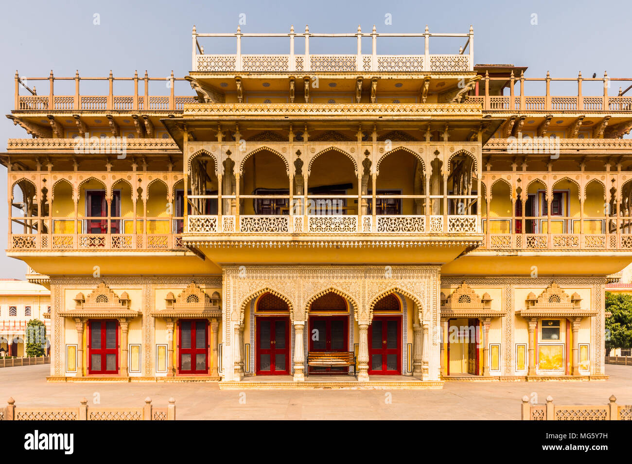 Mubarak Mahal at the City Palace, a palace complex in Jaipur, Rajasthan ...