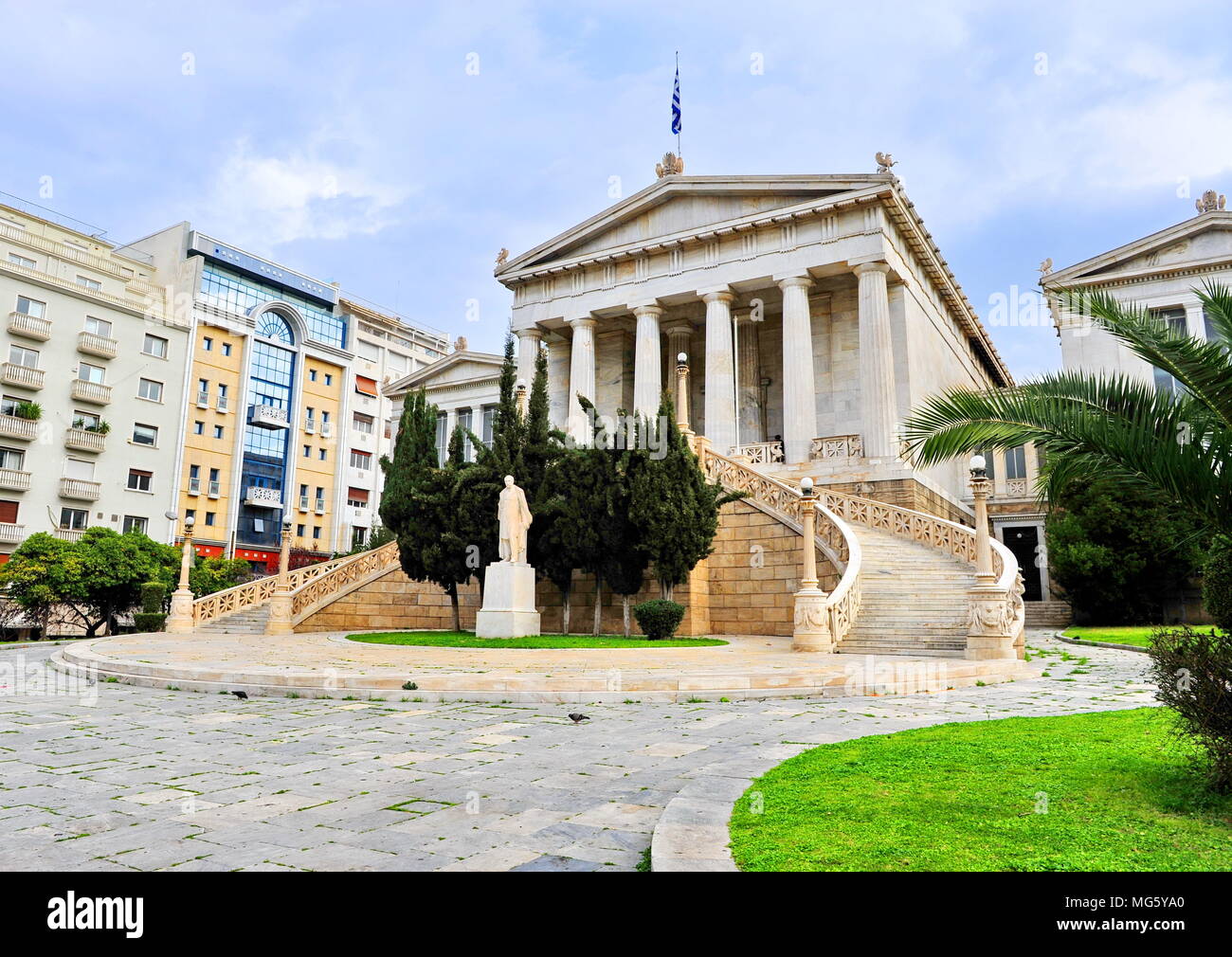 Ancient building in the street of Athens city, Greece Stock Photo - Alamy