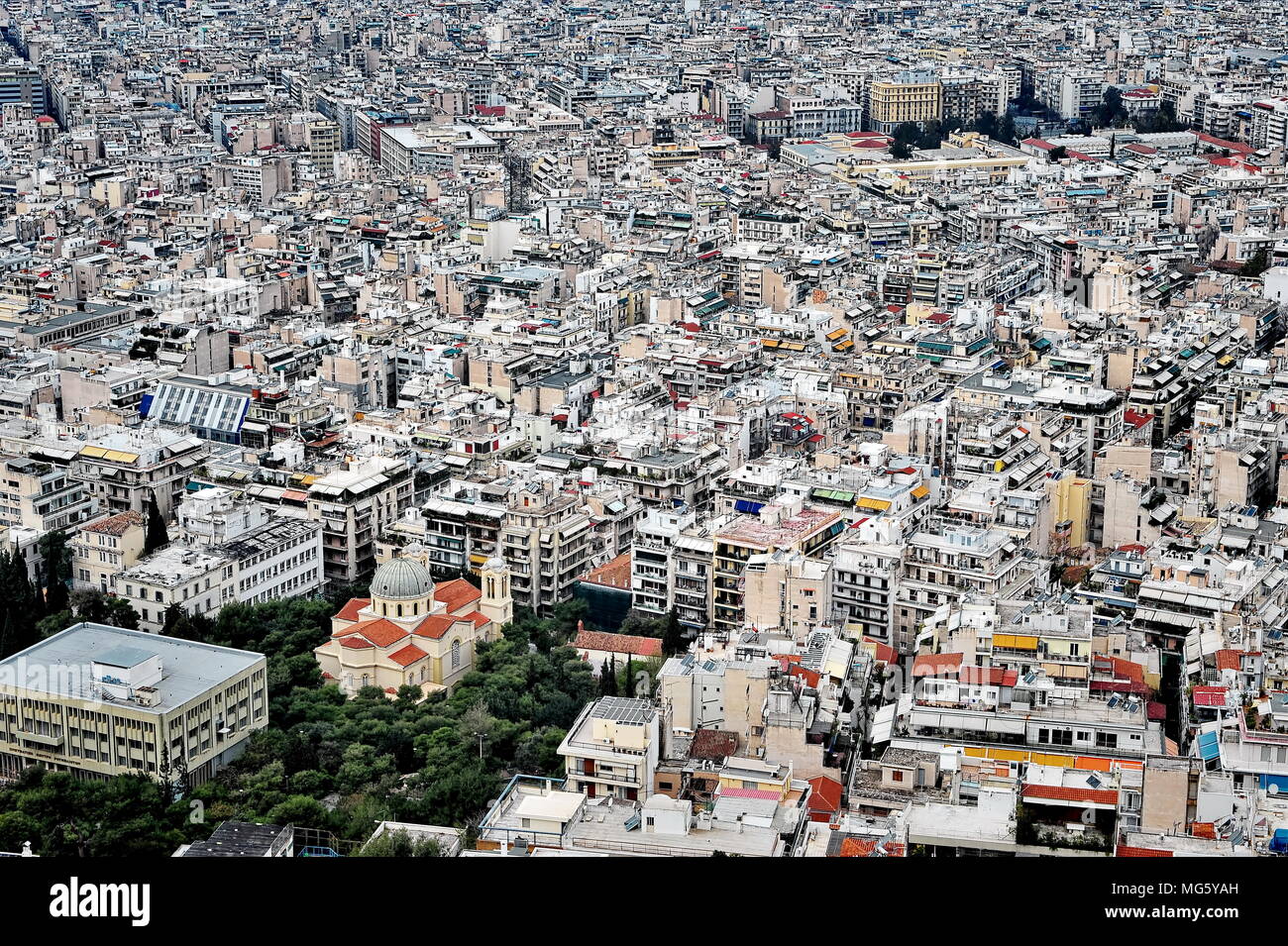 Top view of Athens city, capital of Greece Stock Photo - Alamy