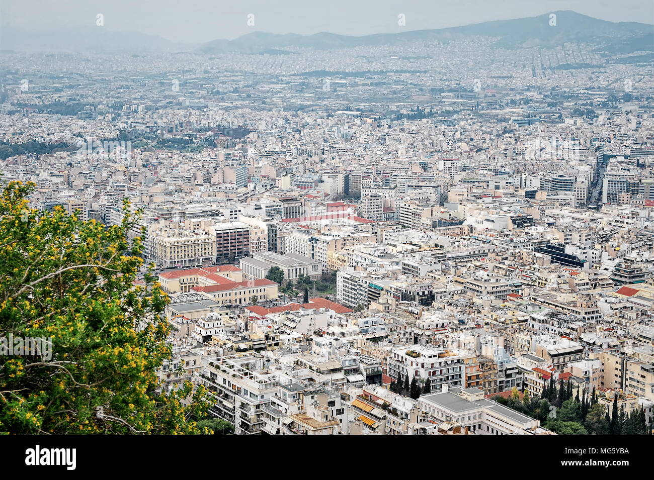 Aerial view of Athens, Greece Stock Photo - Alamy