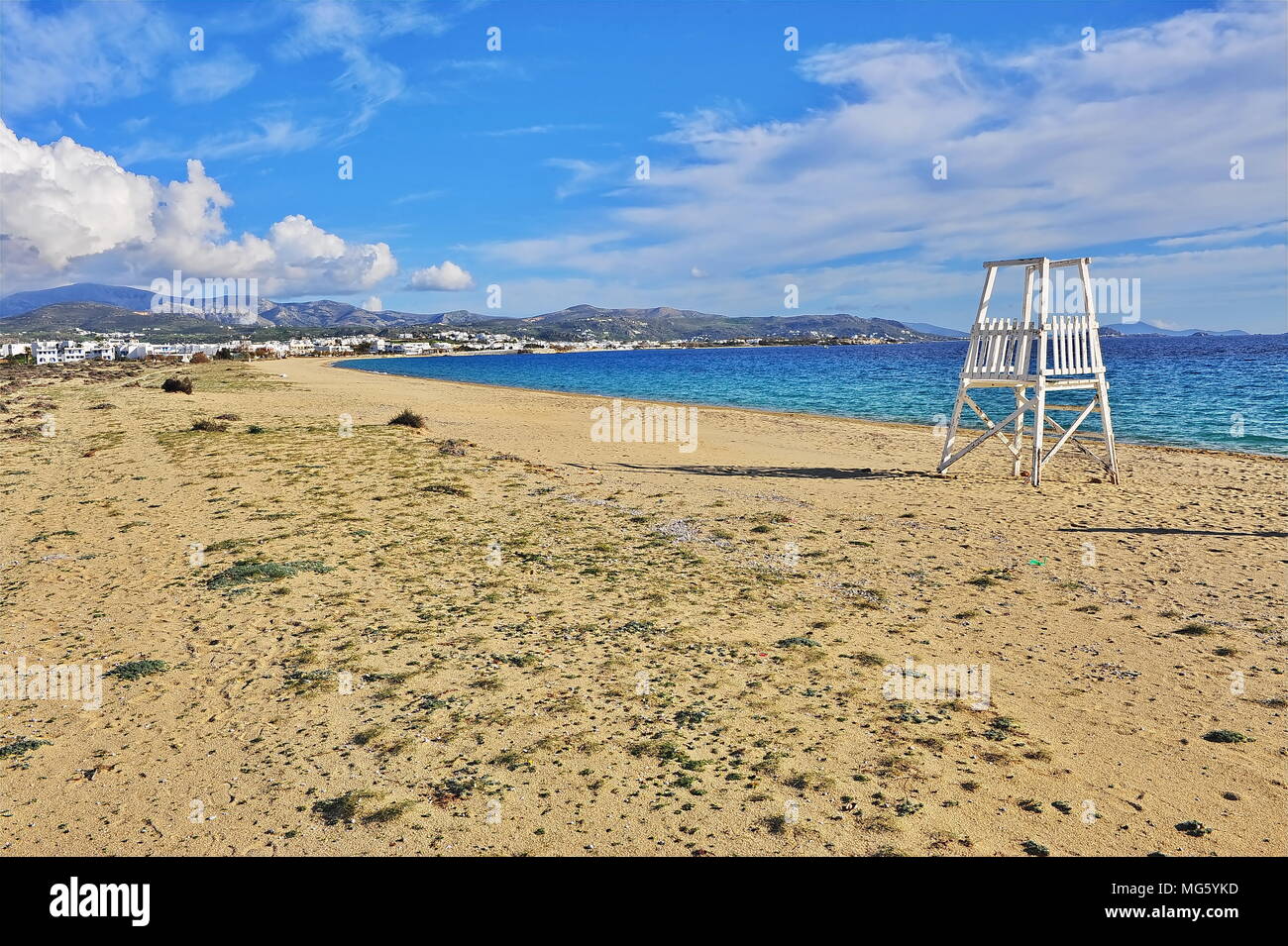 Scenic view of Saint Prokopios beach, Naxos island, Cyclades, Greece ...