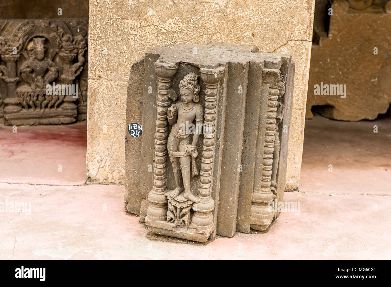 Pieces at the Chand Baori, a stepwell in the village of Abhaneri near ...