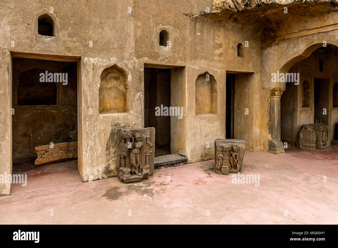 Pieces at the Chand Baori, a stepwell in the village of Abhaneri near ...