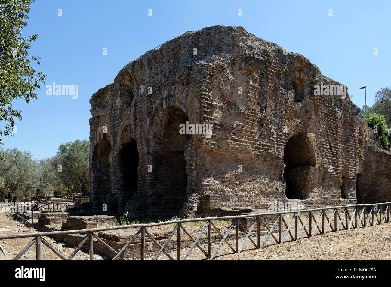 The ruins of the tower of Roccabruna. Villa Adriana. Tivoli. Italy. The ...
