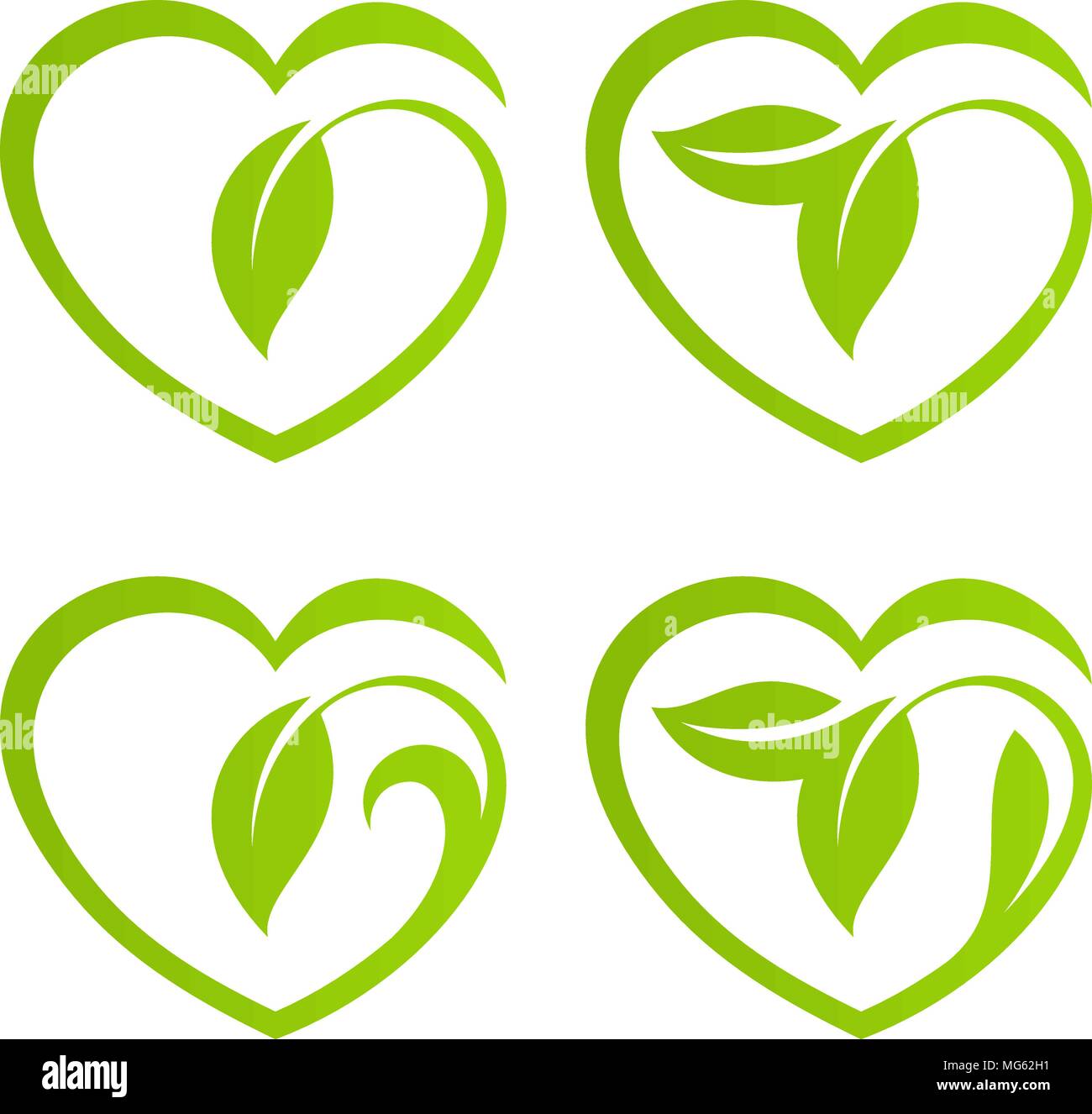 Heart eco logo Stock Vector Image & Art - Alamy