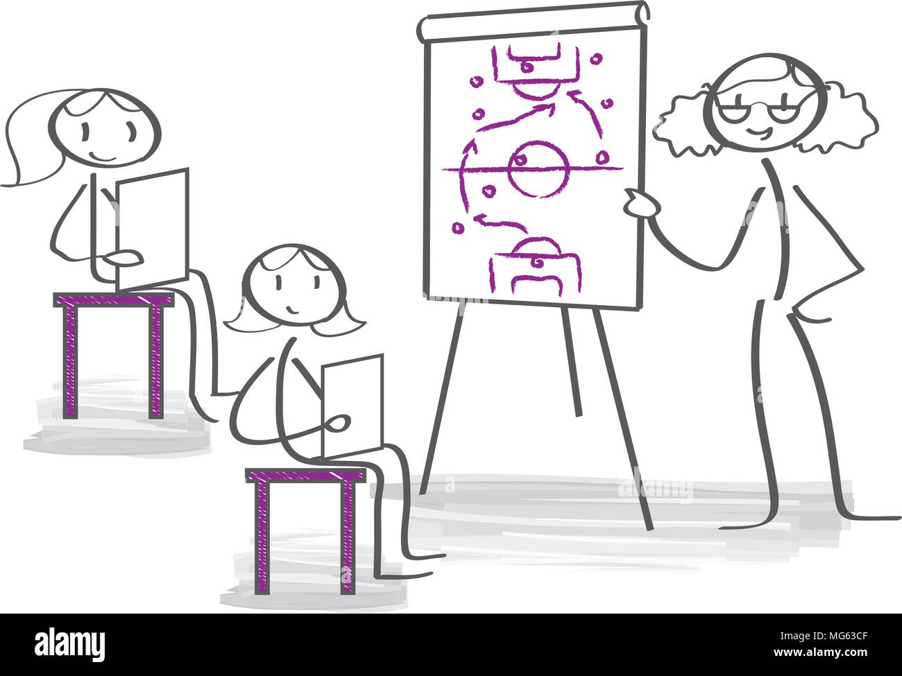 Stick figure illustration meeting hi-res stock photography and images ...