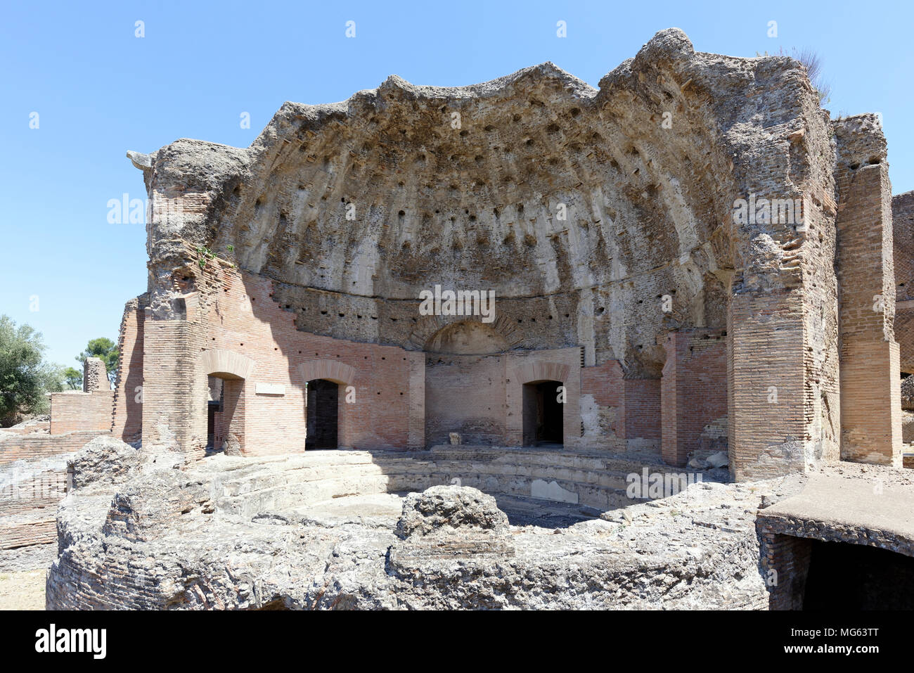 The great dome of the Thermae con Heliocaminus which are the oldest ...