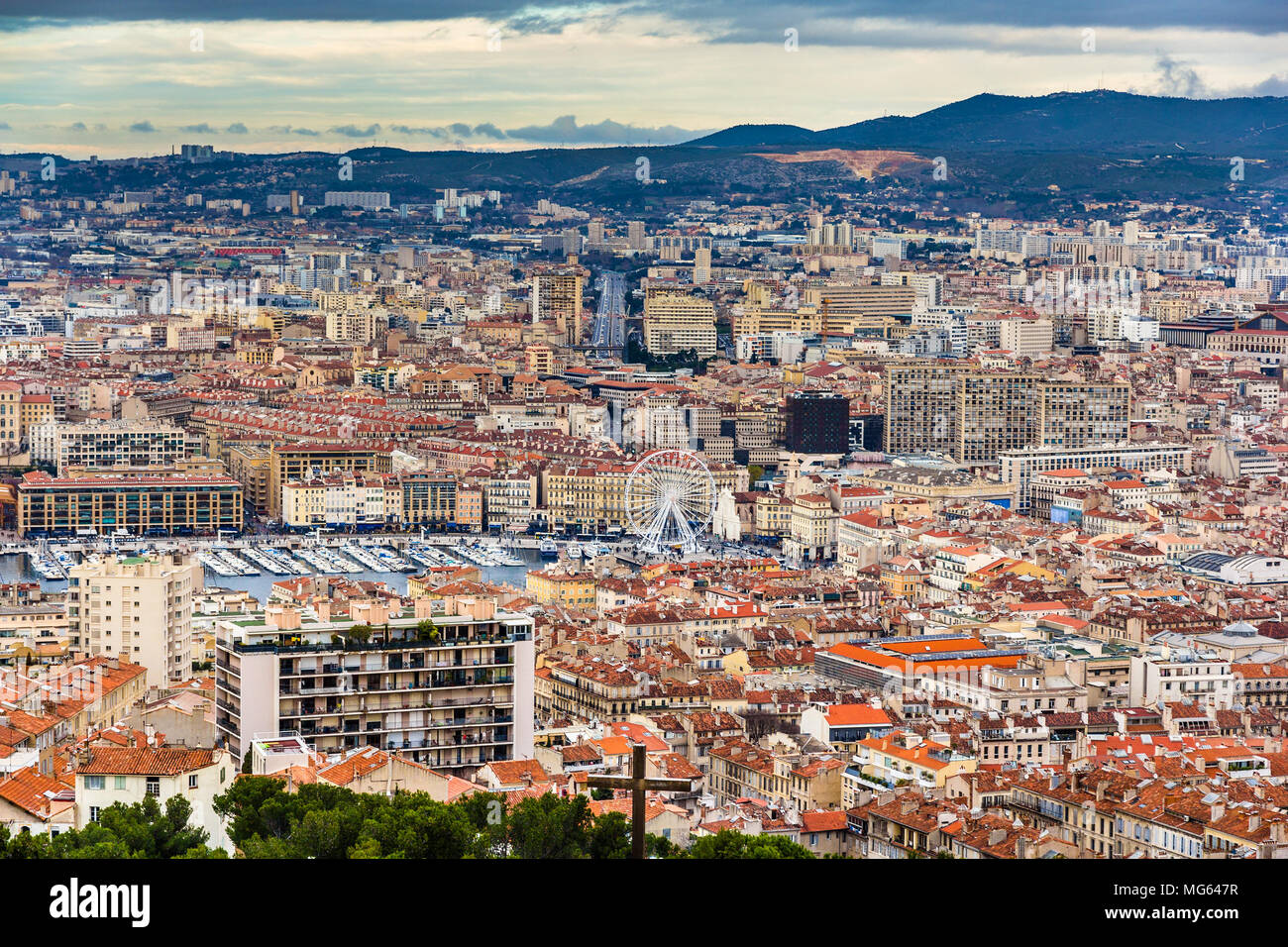 Aerial view city marseille hi-res stock photography and images - Alamy