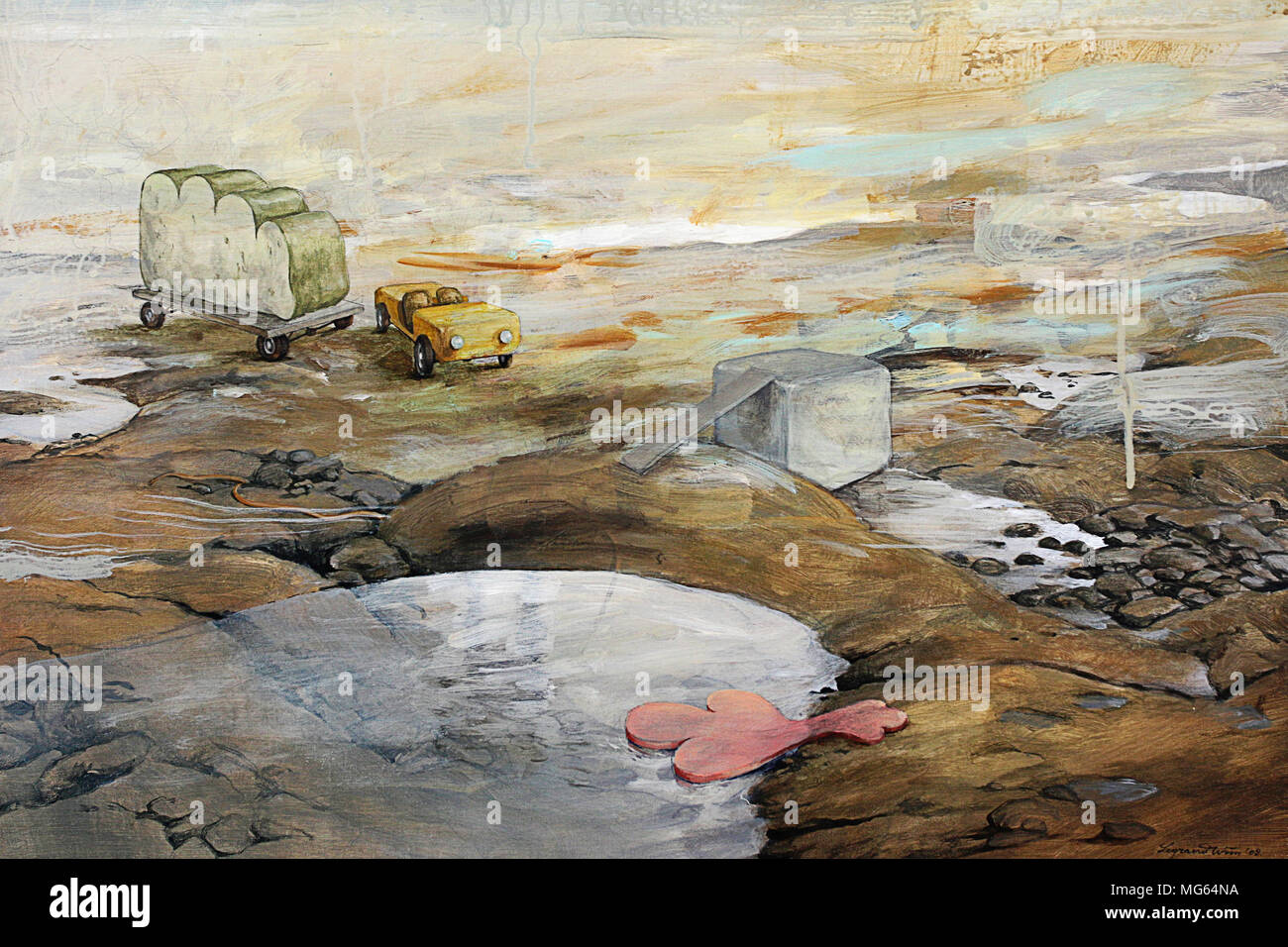 Contemporary painting of dreamlike scene Stock Photo - Alamy