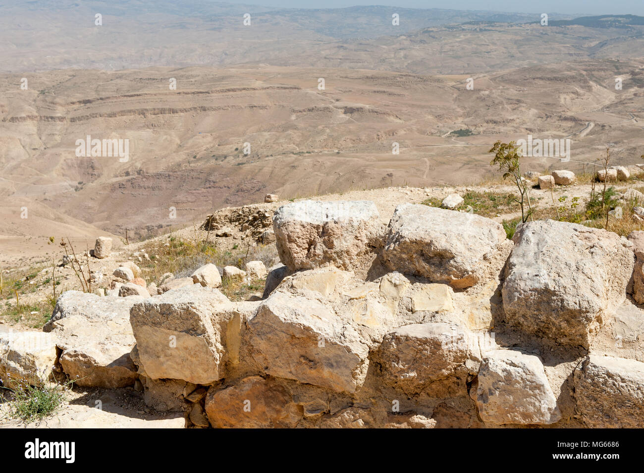 Holy Land, view from the Mount Nebo, the place where Moses was granted ...