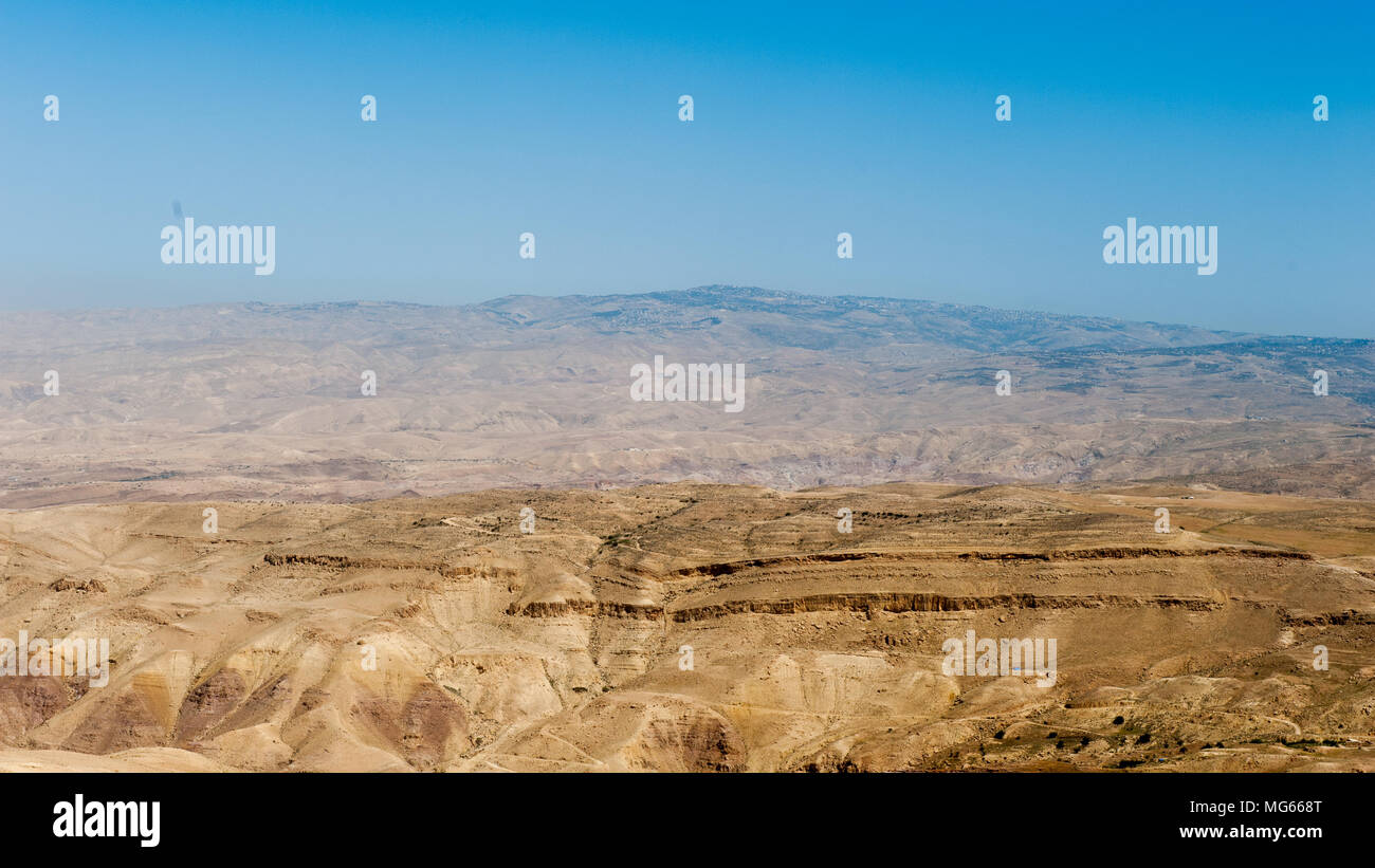 Holy Land, view from the Mount Nebo, the place where Moses was granted ...
