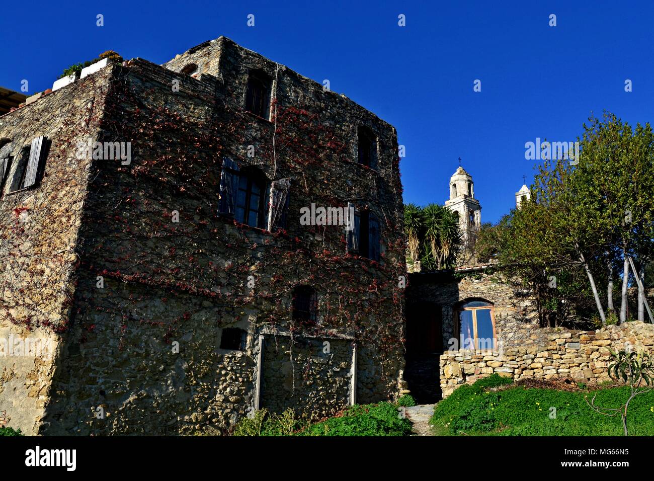 Bussana Vecchia street Italy Stock Photo - Alamy
