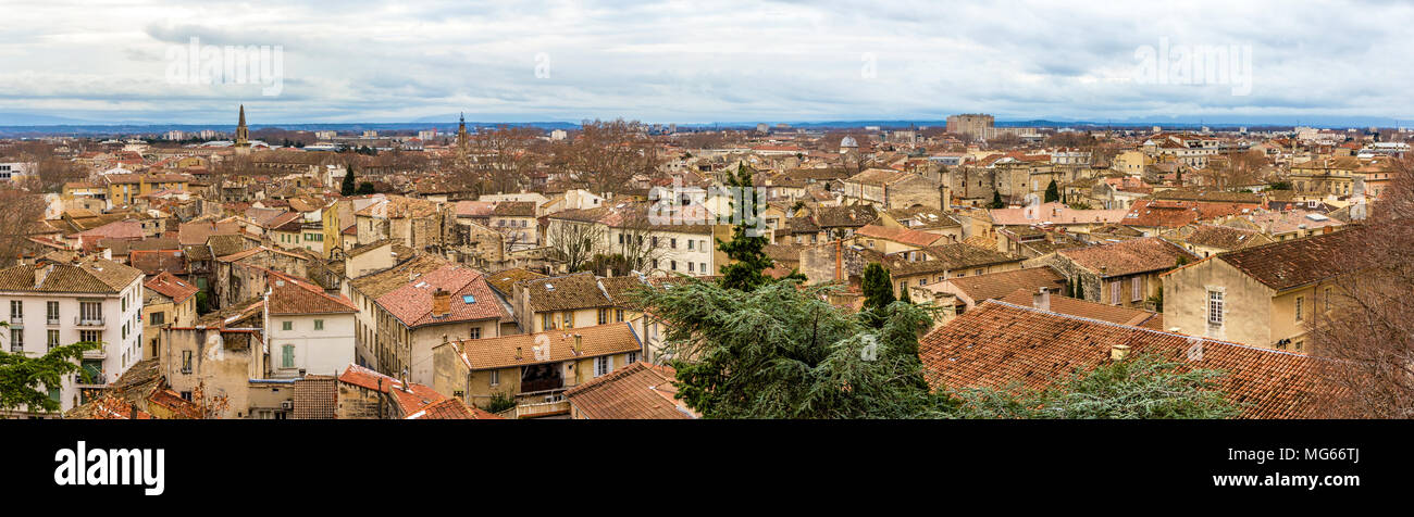 Panorama of medieval city Avignon in France Stock Photo - Alamy