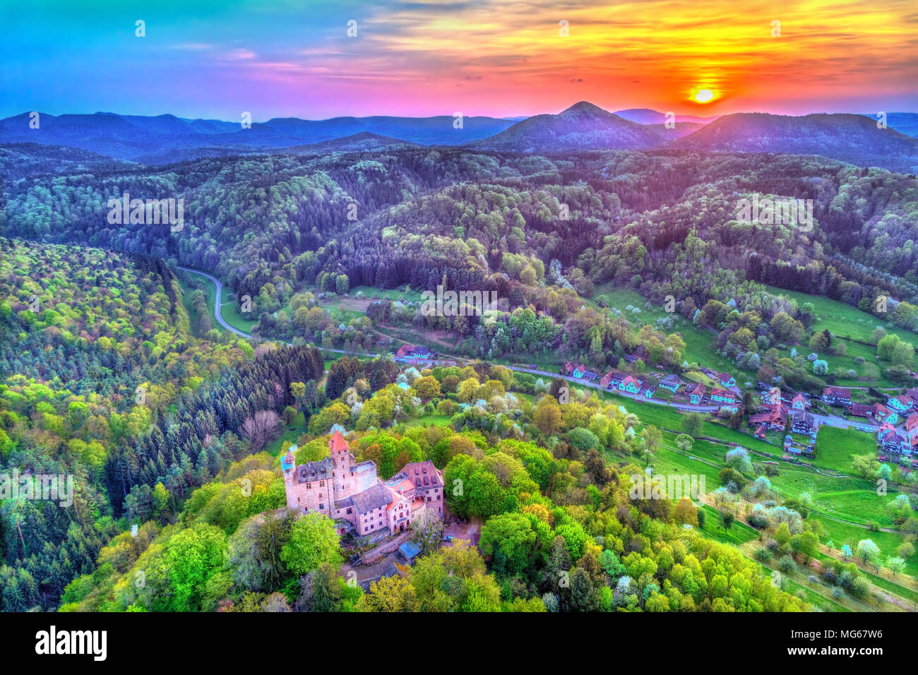 Pfalz castle sunset hi-res stock photography and images - Alamy
