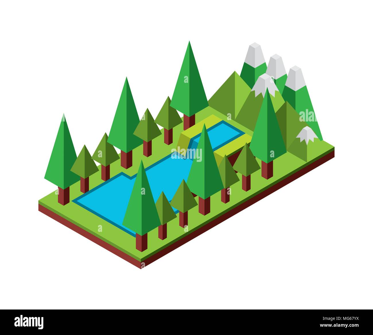 nature in pixels design, vector illustration eps10 graphic Stock Vector ...