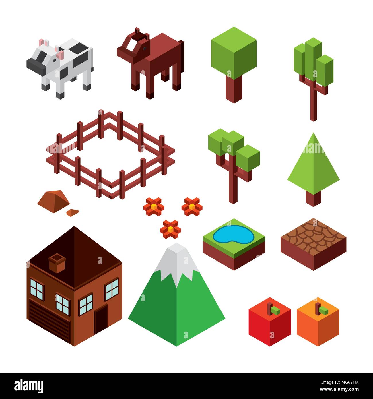 nature in pixels design, vector illustration eps10 graphic Stock Vector ...
