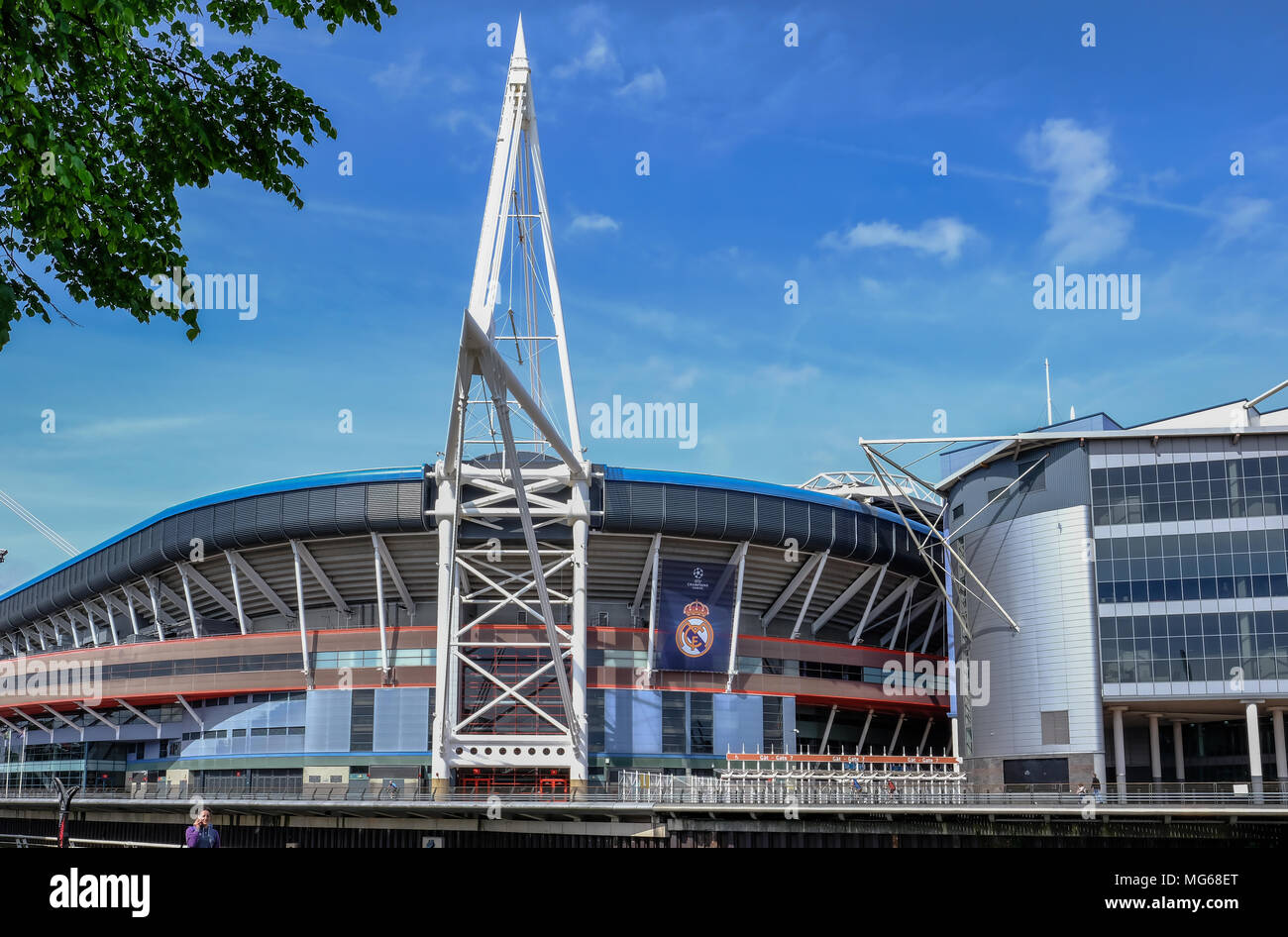 CARDIFF, WALES - MAY 21ST, 2017; Millennium Football Stadium in Cardiff ...