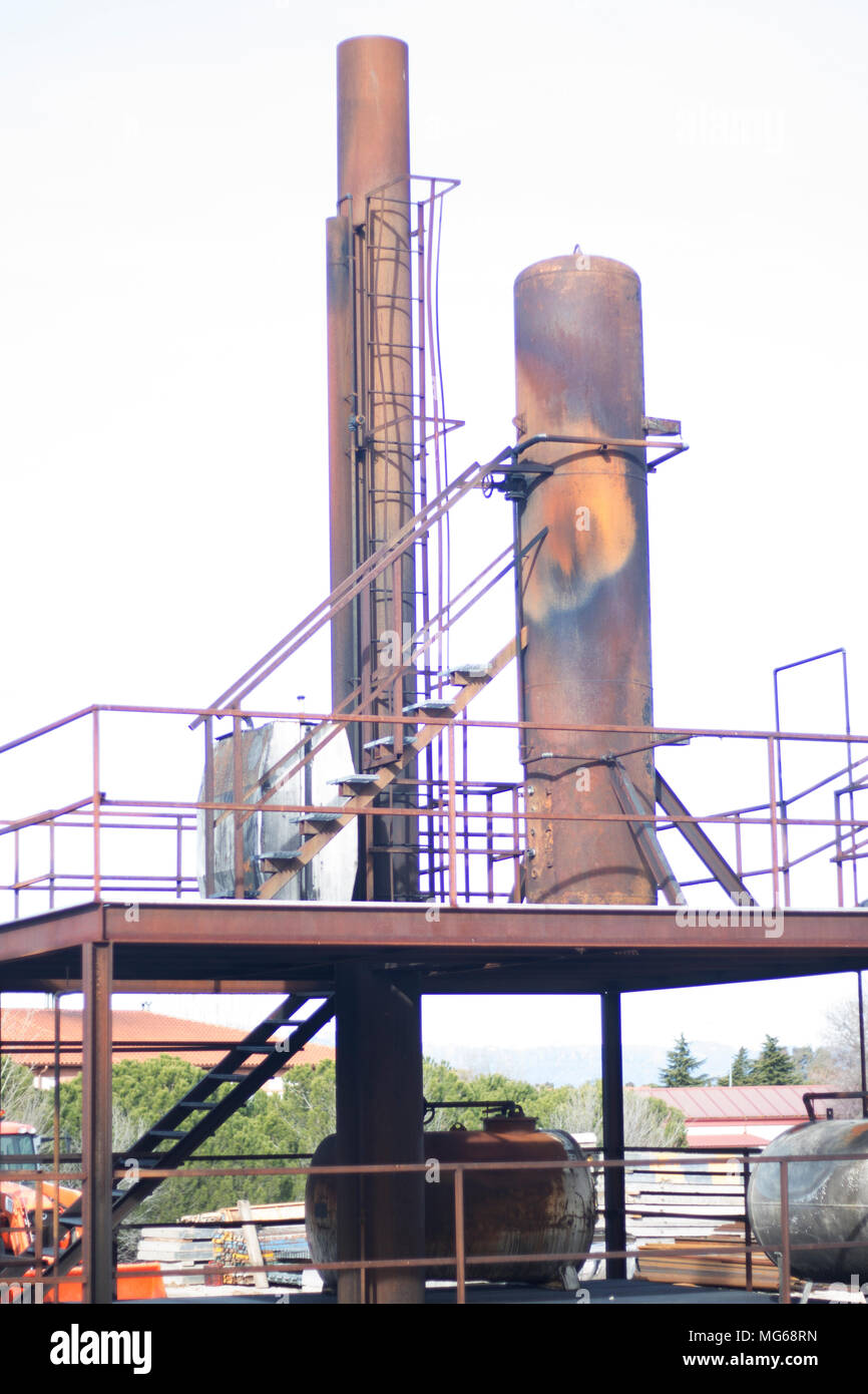 Fire station firefighter training equipment used by fireman to simulate ...