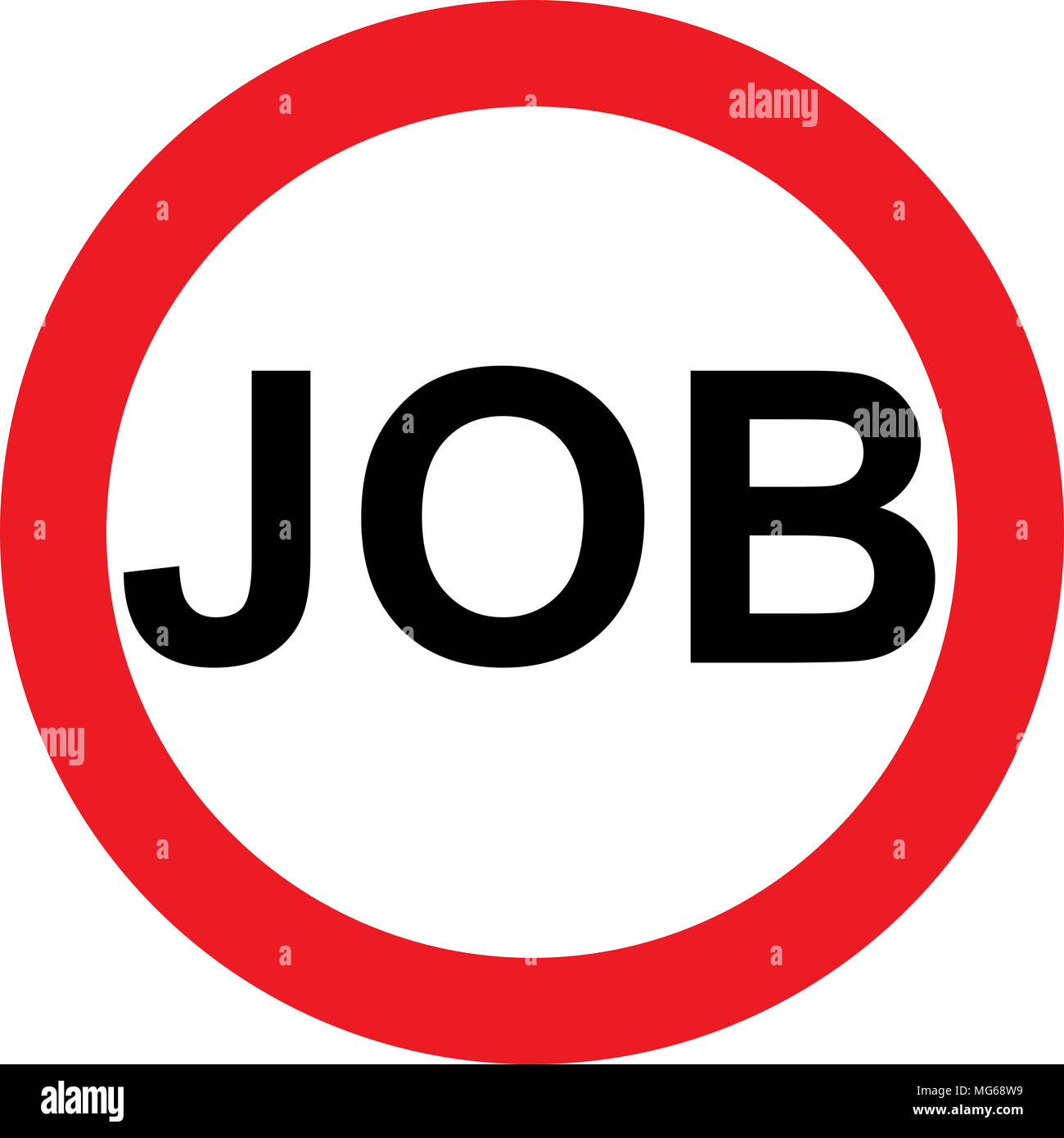 No job allowed sign Stock Photo - Alamy