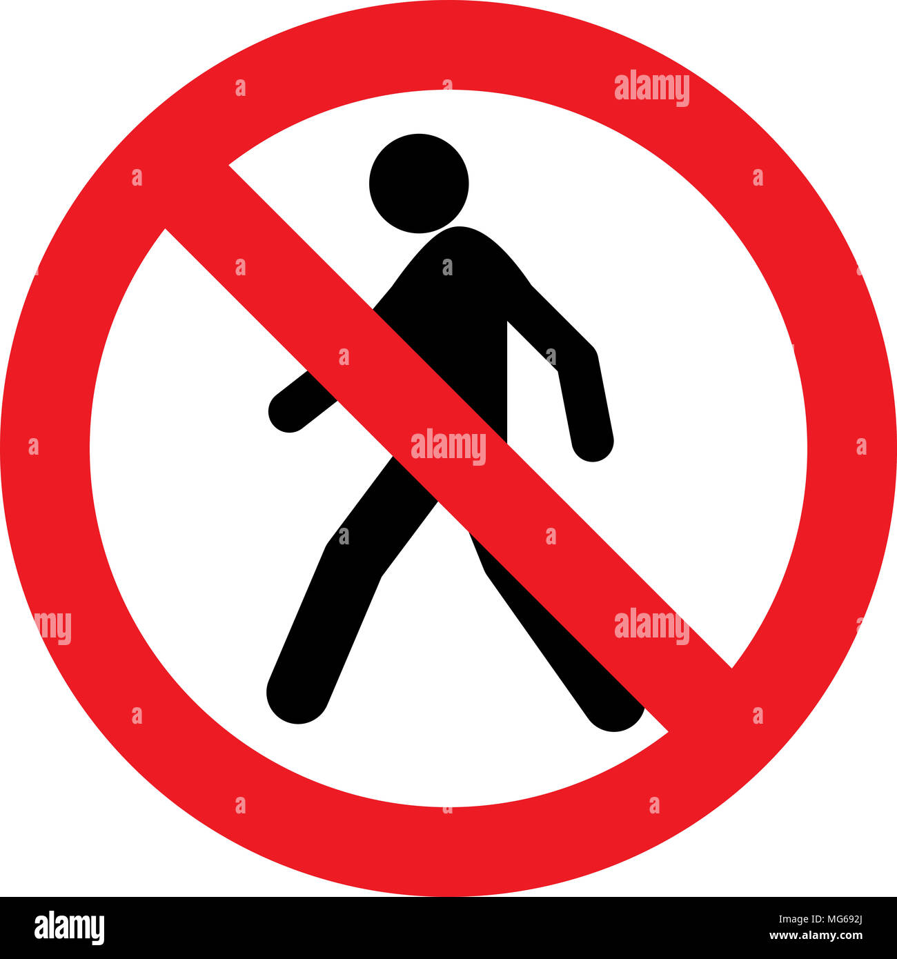 No pedestrian allowed sign Stock Photo - Alamy