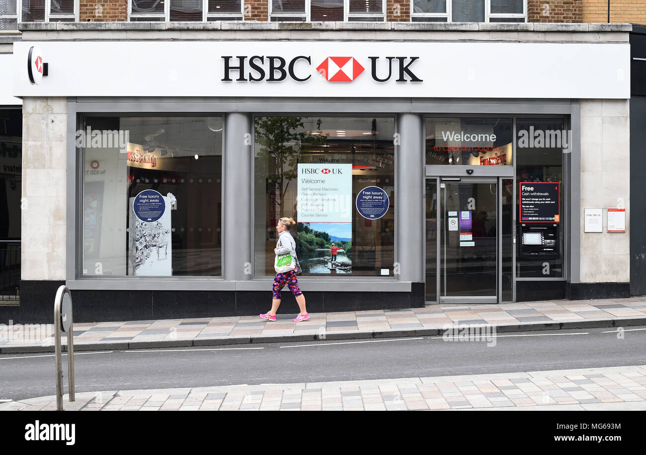 A view of a HSBC branch in London Stock Photo - Alamy