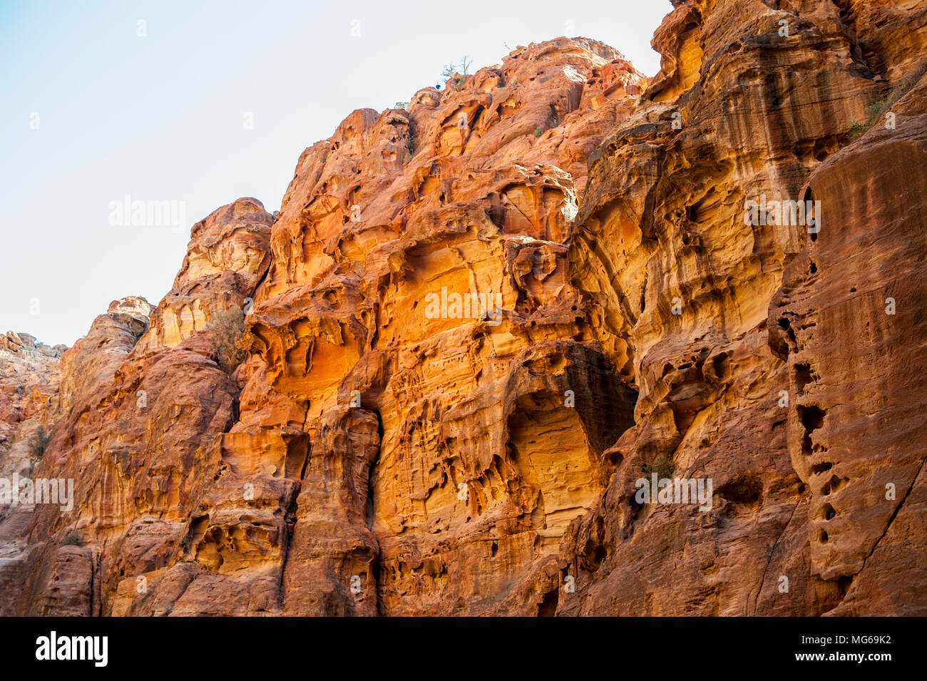 Red rock in Petra, Jordan Stock Photo - Alamy