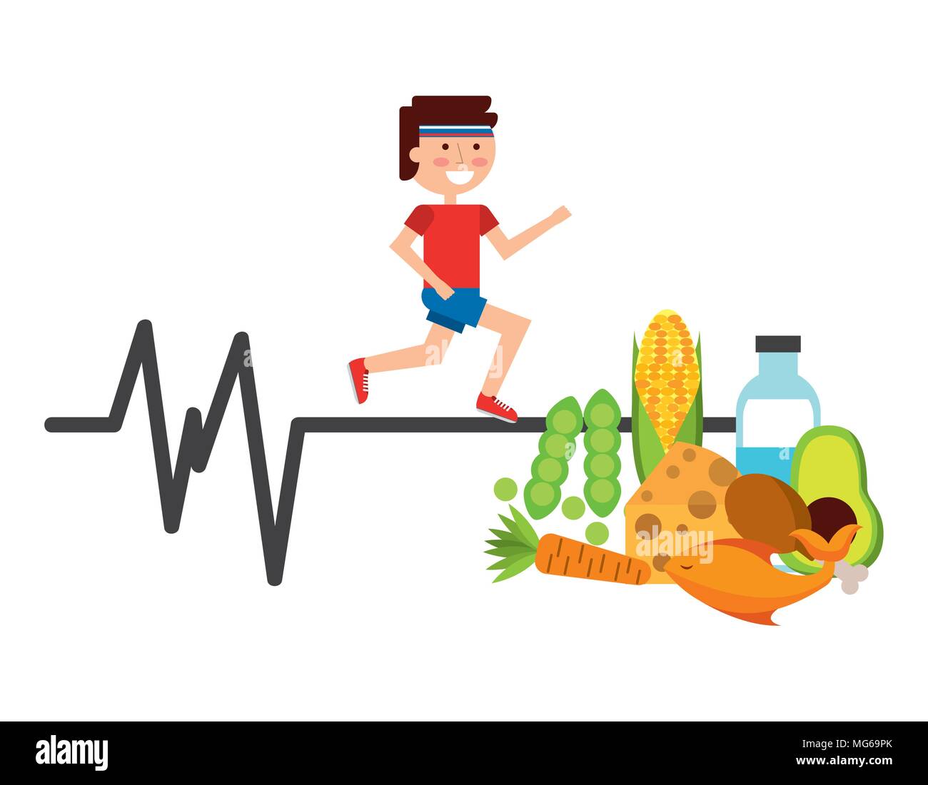 healthy lifestyle design, vector illustration eps10 graphic Stock ...