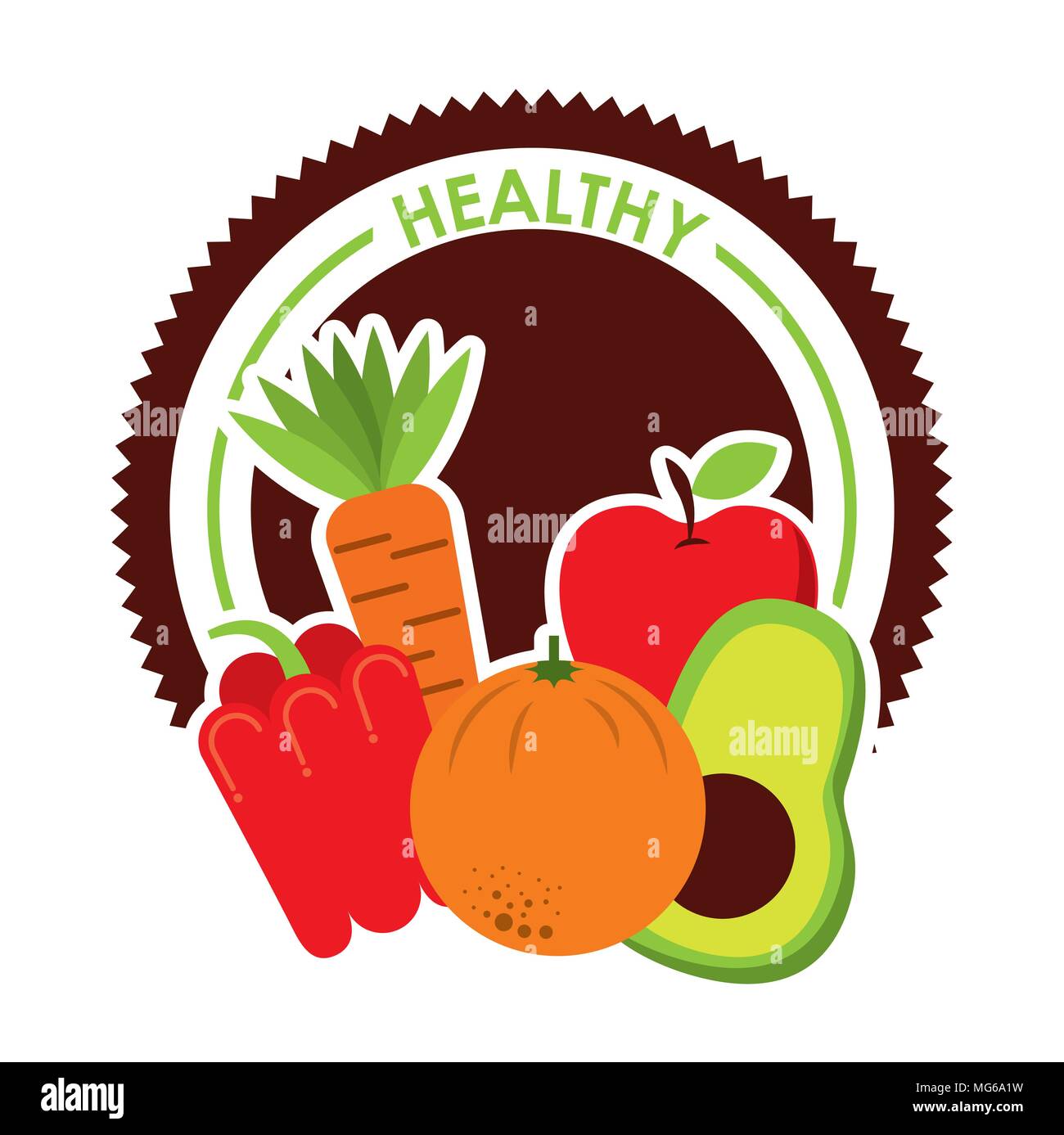 healthy food design, vector illustration eps10 graphic Stock Vector ...