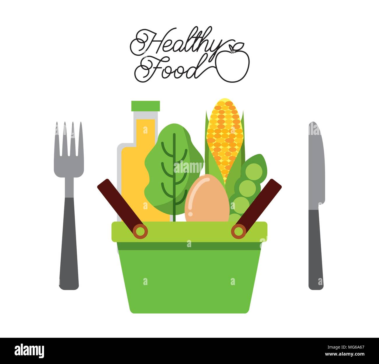 healthy food design, vector illustration eps10 graphic Stock Vector ...