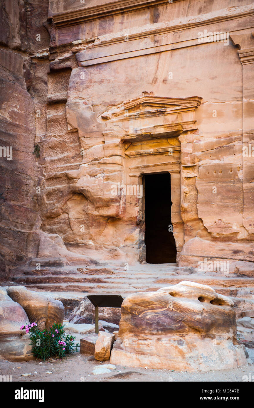 Tomn 825 in Petra (Rose City), Jordan. Petra is one of the New Seven ...