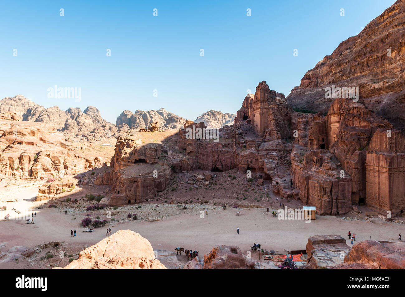 Beautiful landscape of Petra (Rose City), Jordan. Petra is one of the ...