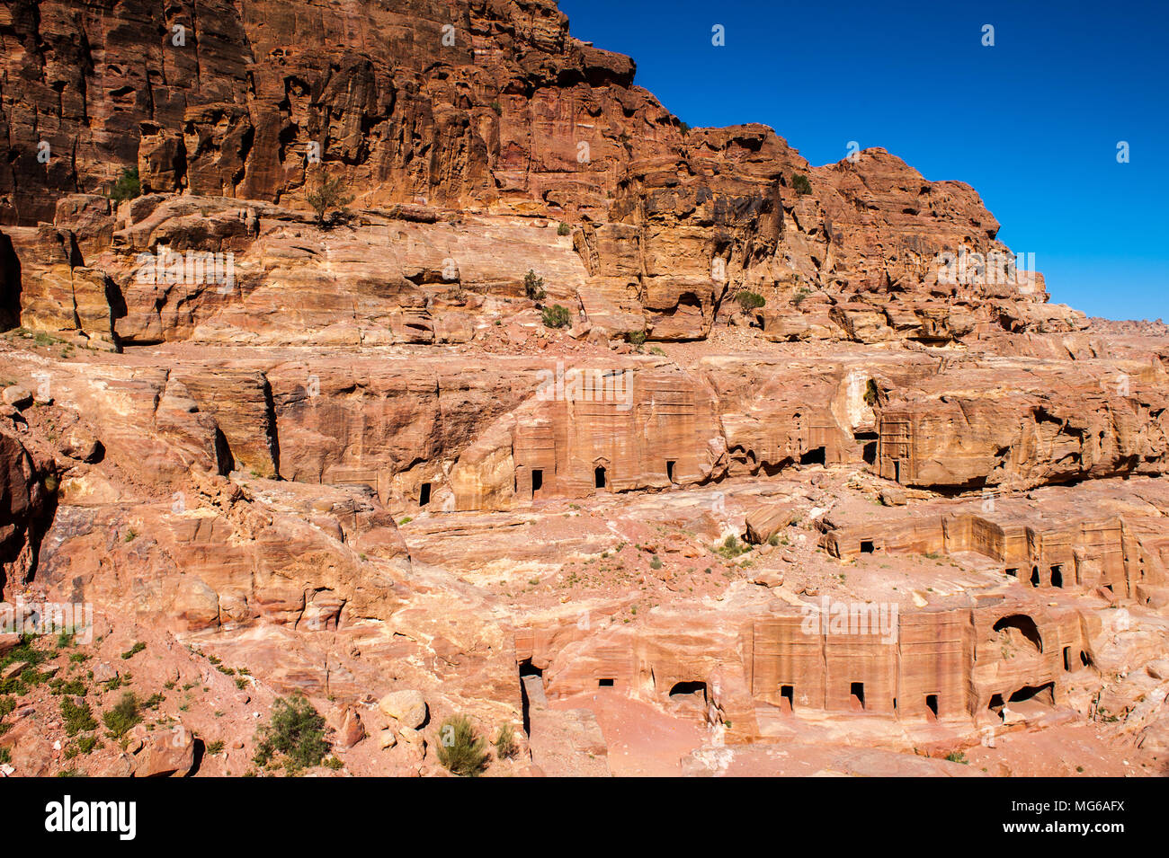 Beautiful landscape of Petra (Rose City), Jordan. Petra is one of the ...