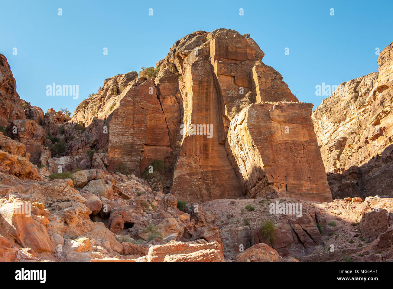 Beautiful landscape of Petra (Rose City), Jordan. Petra is one of the ...