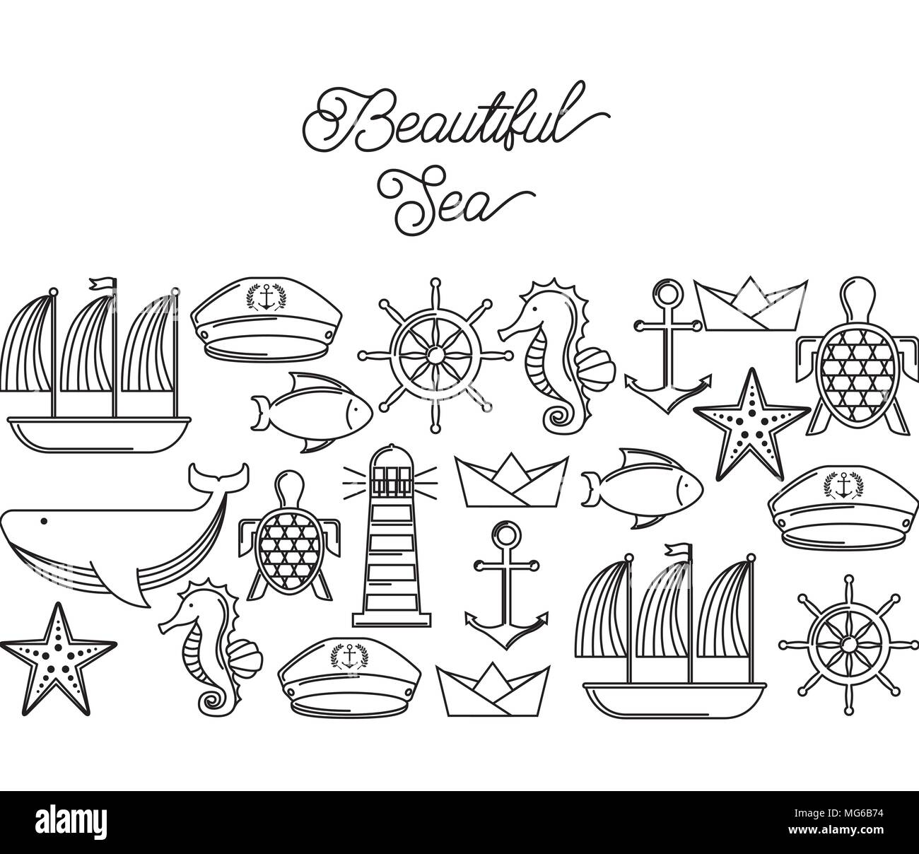 sea concept design, vector illustration eps10 graphic Stock Vector ...