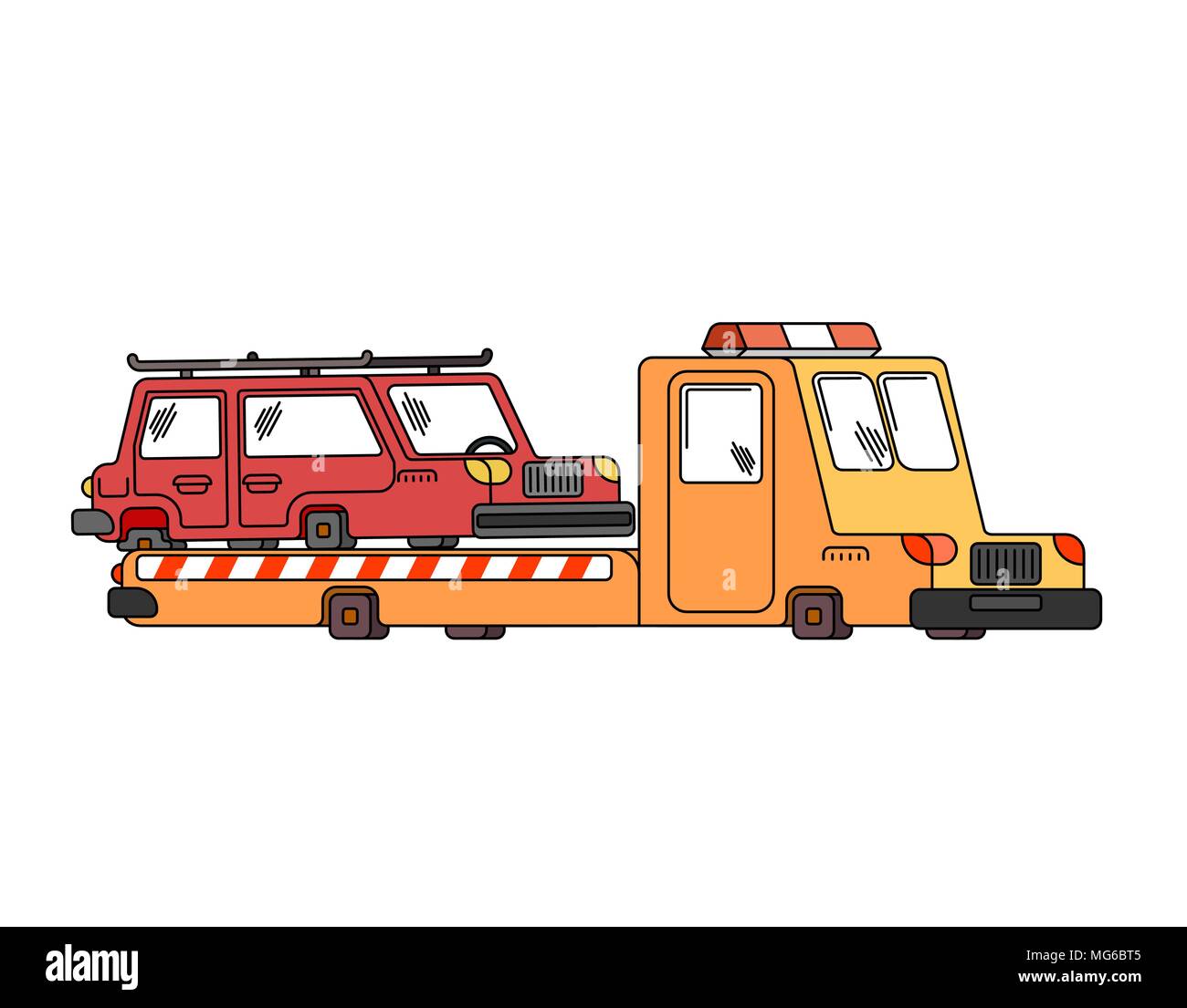 Breakdown car on drive Stock Vector Images - Alamy