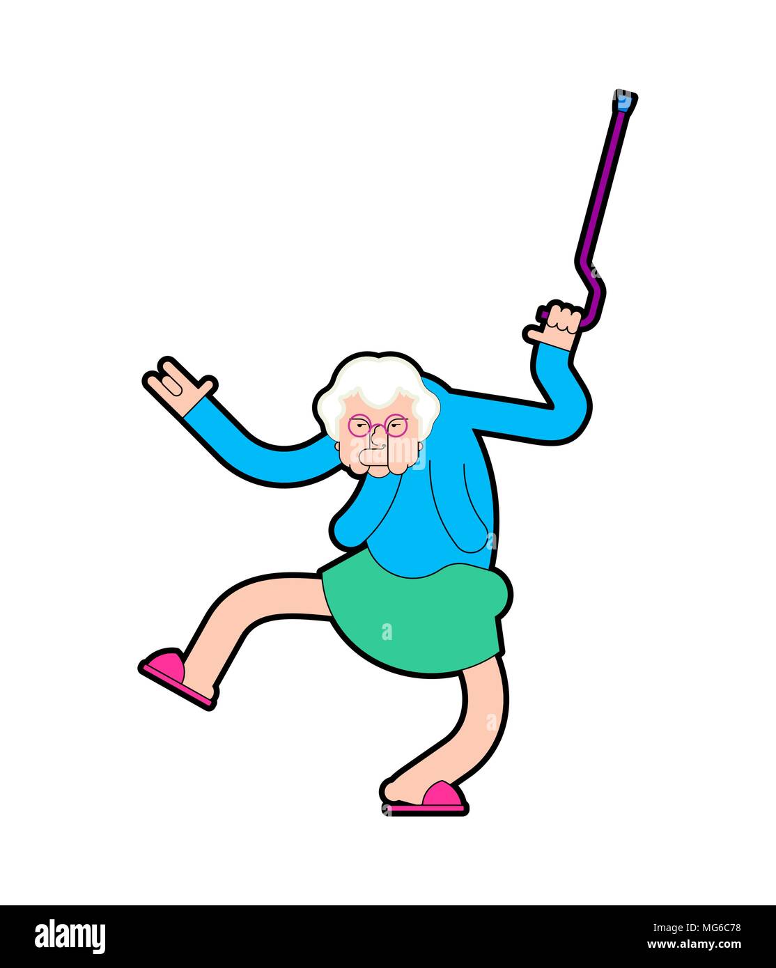 Animated Dancing Granny Clipart