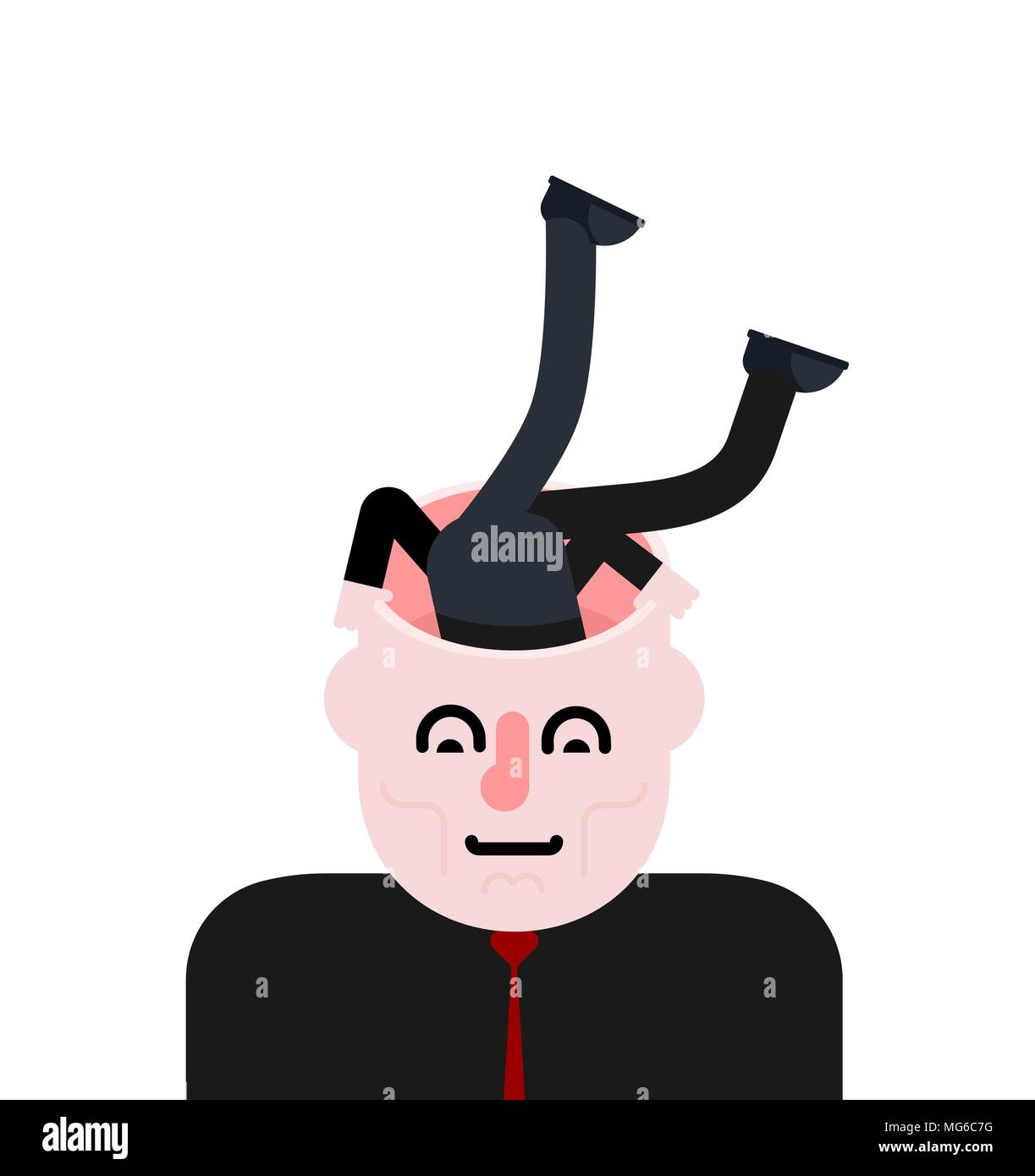 Look into yourself open head. Psychology vector illustration Stock ...