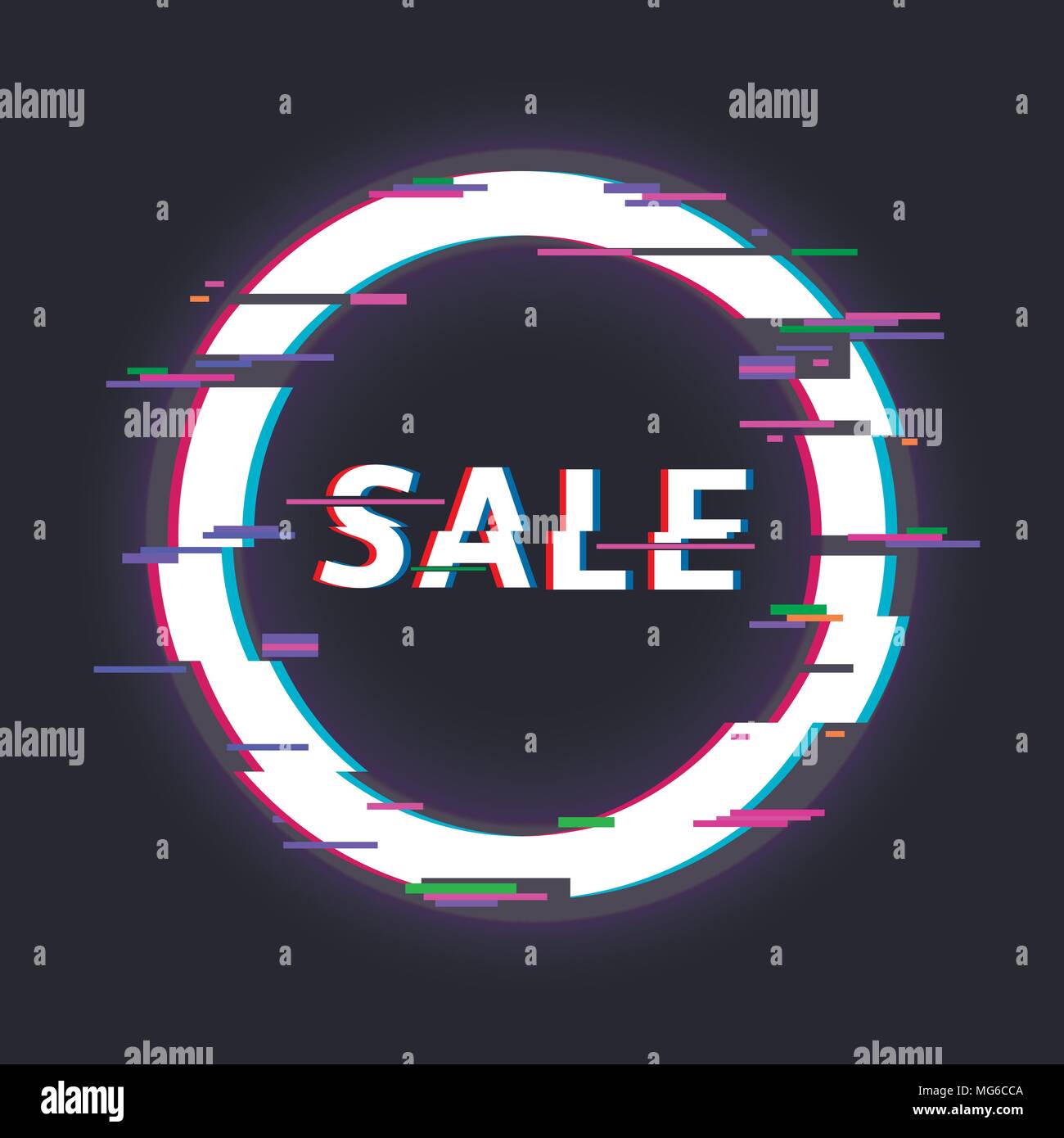 Distorted neon glitch effect hi-res stock photography and images - Alamy