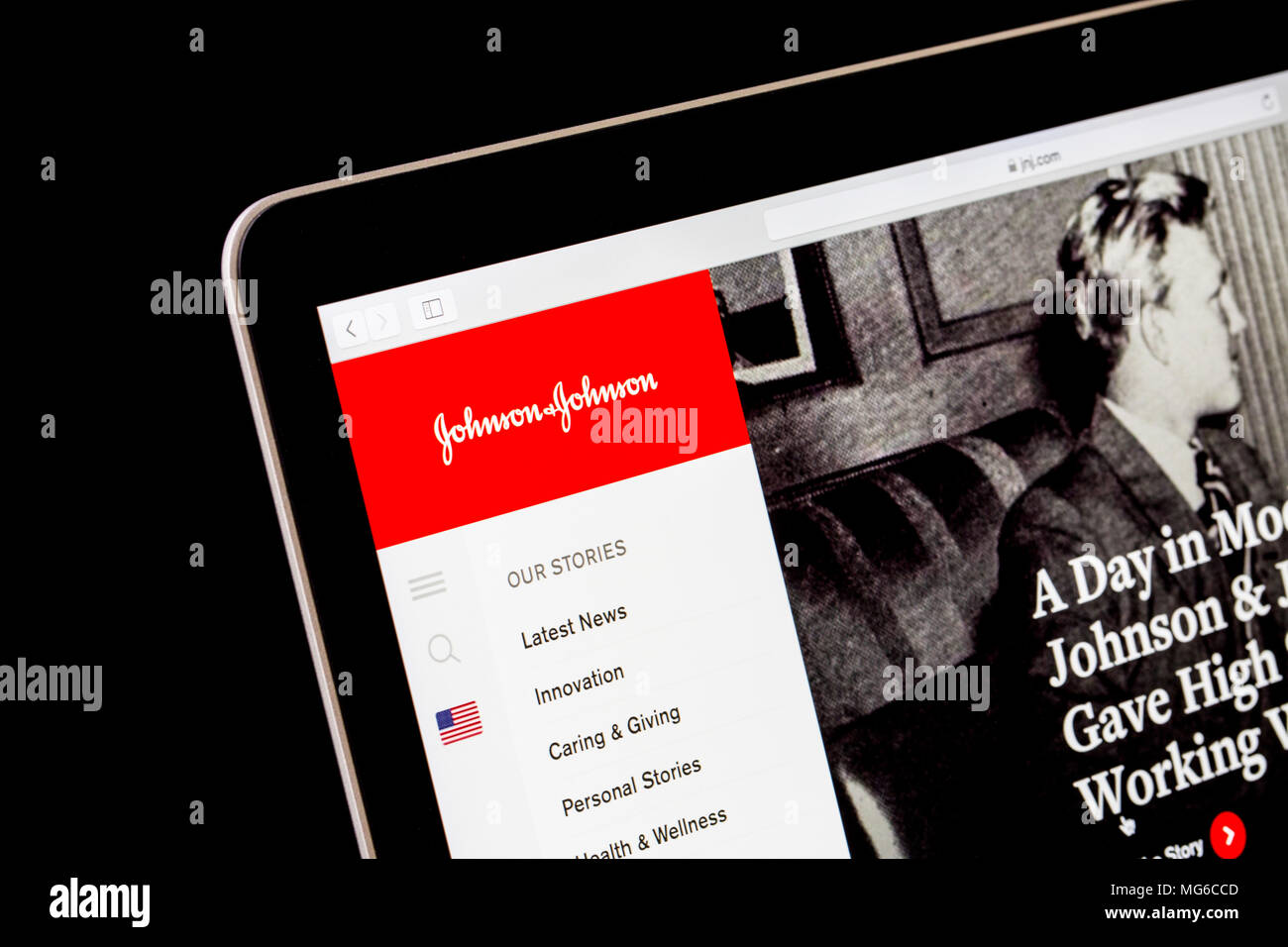 Johnson & Johnson website on a laptop computer Stock Photo - Alamy