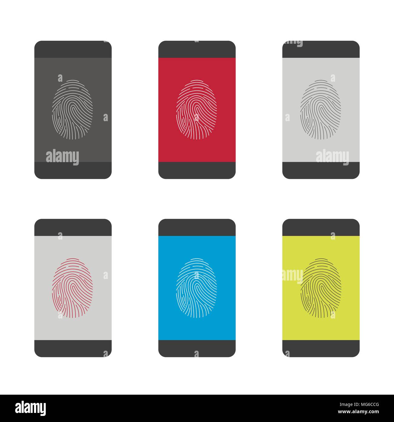 Vector illustration smart fingerprint Cut Out Stock Images & Pictures ...
