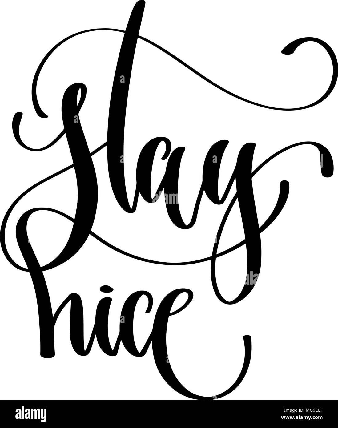 Nice and positive card Stock Vector Images - Alamy